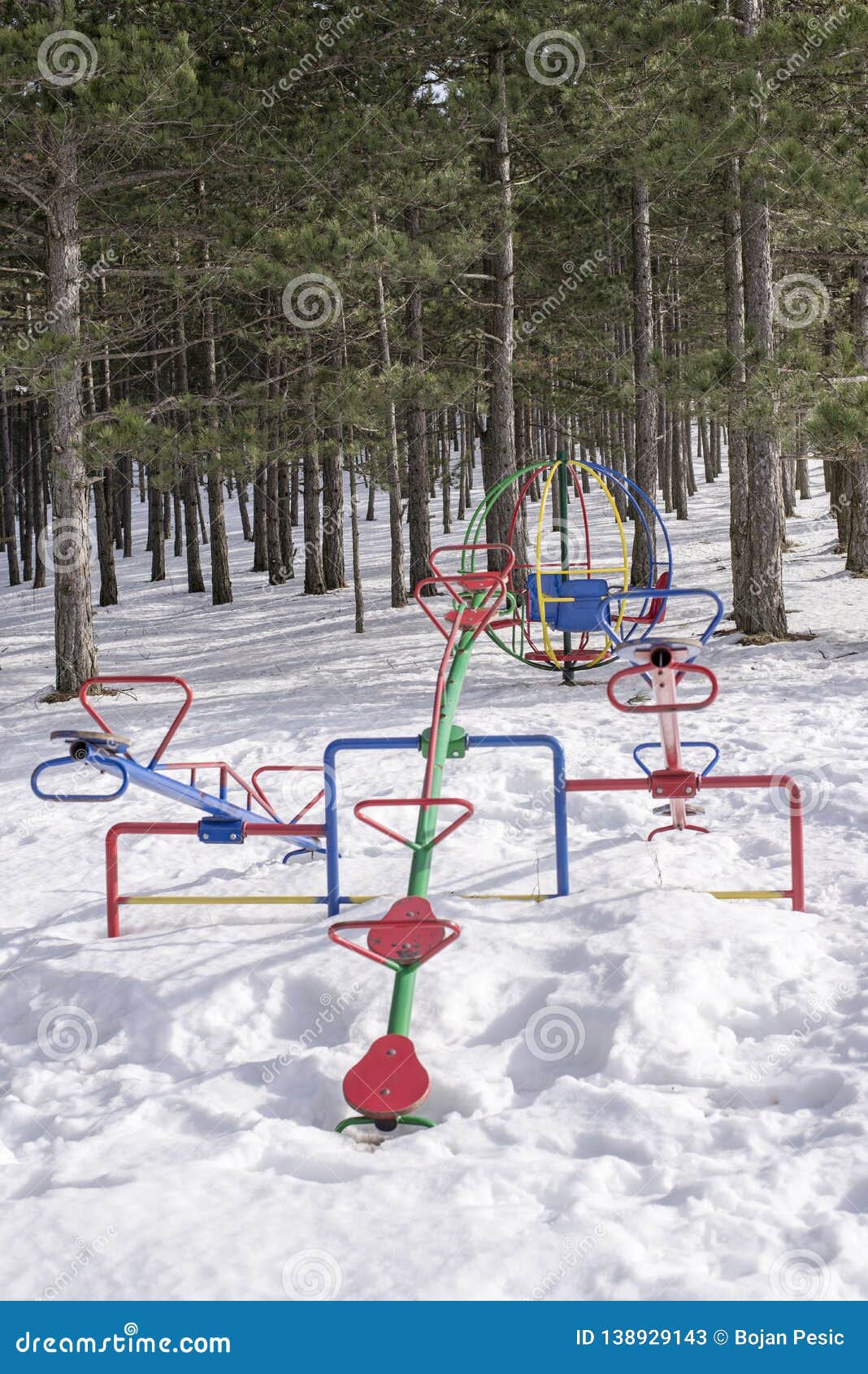 Playground in the Mountains Park Stock Image - Image of playground ...