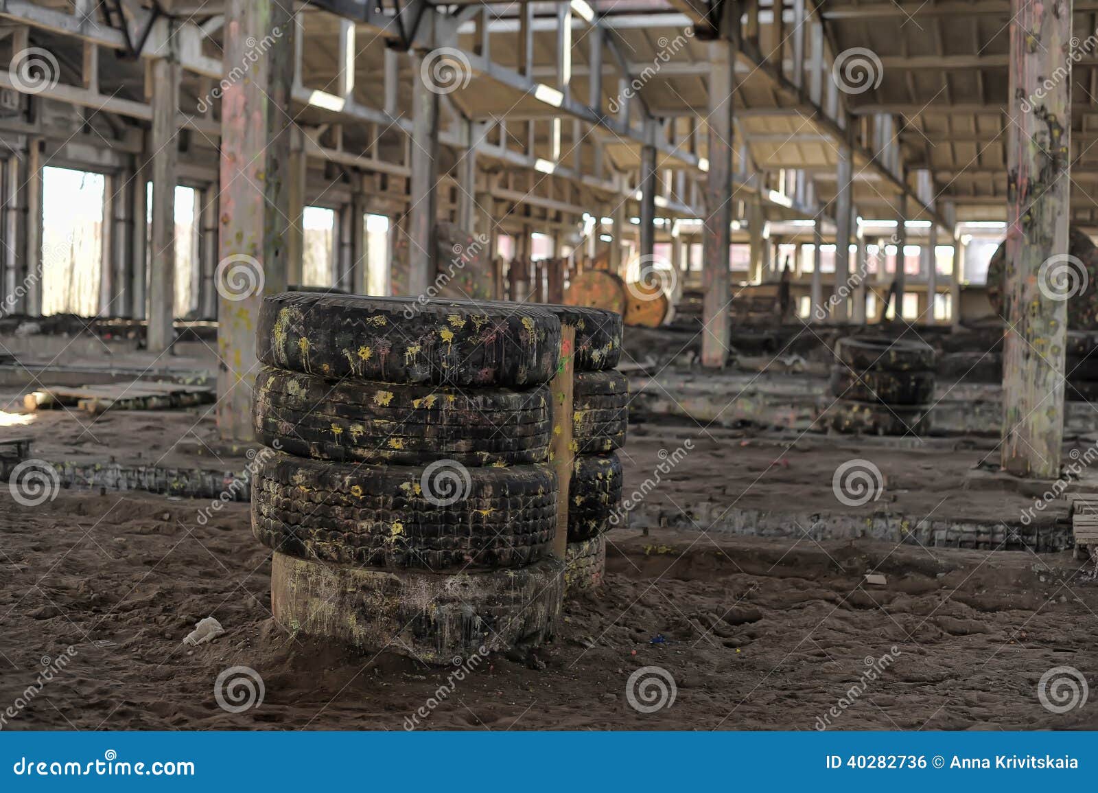 Playground for paintball stock photo. Image of green - 40282736