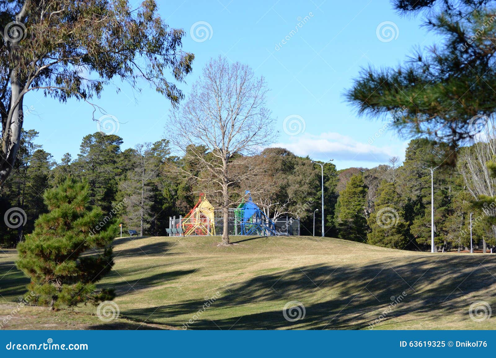 Playground in the Park Nice Sunny Day Stock Image - Image of nature ...