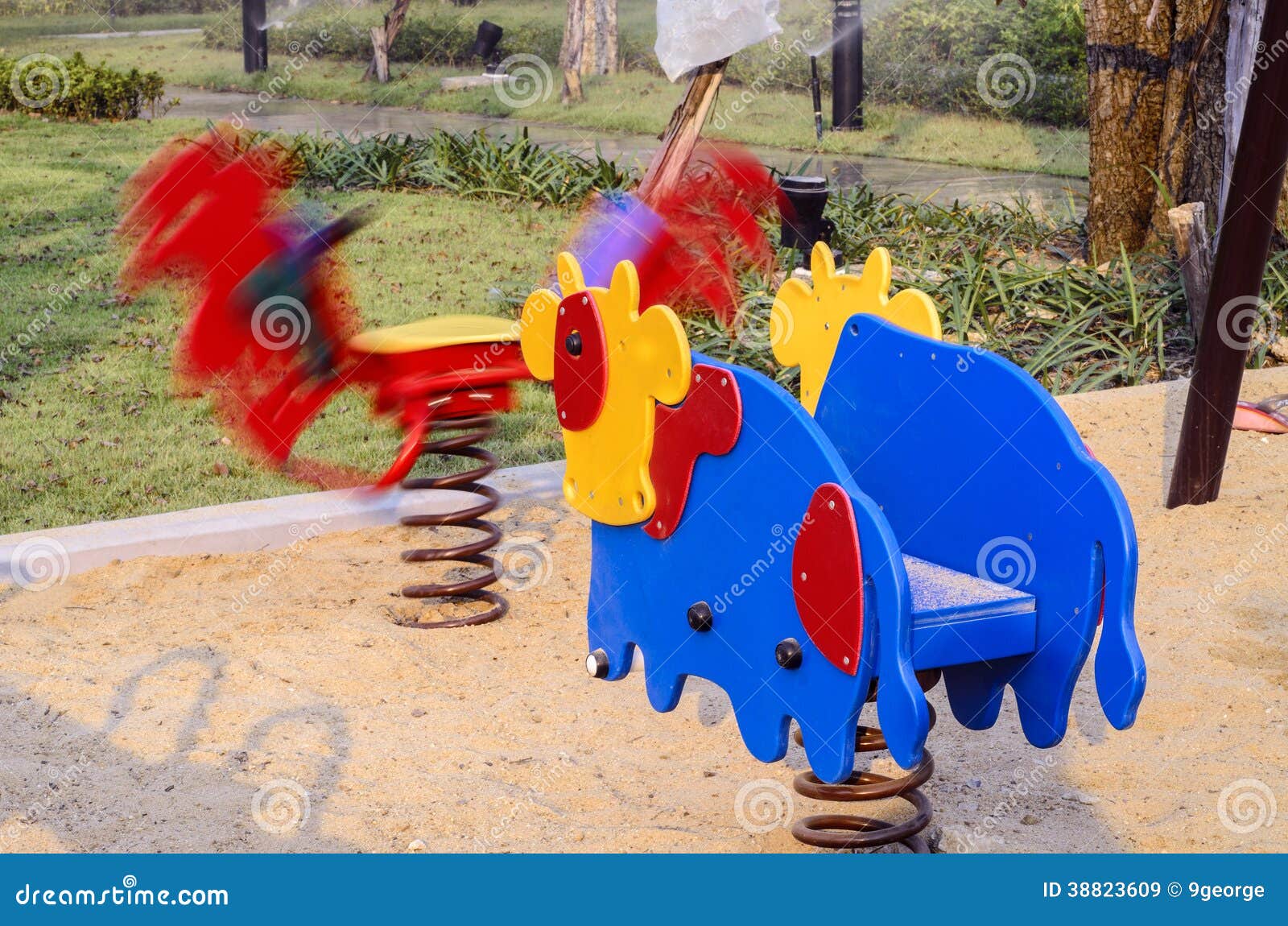 Playground at the Park : Spring Toy Stock Image - Image of seal ...