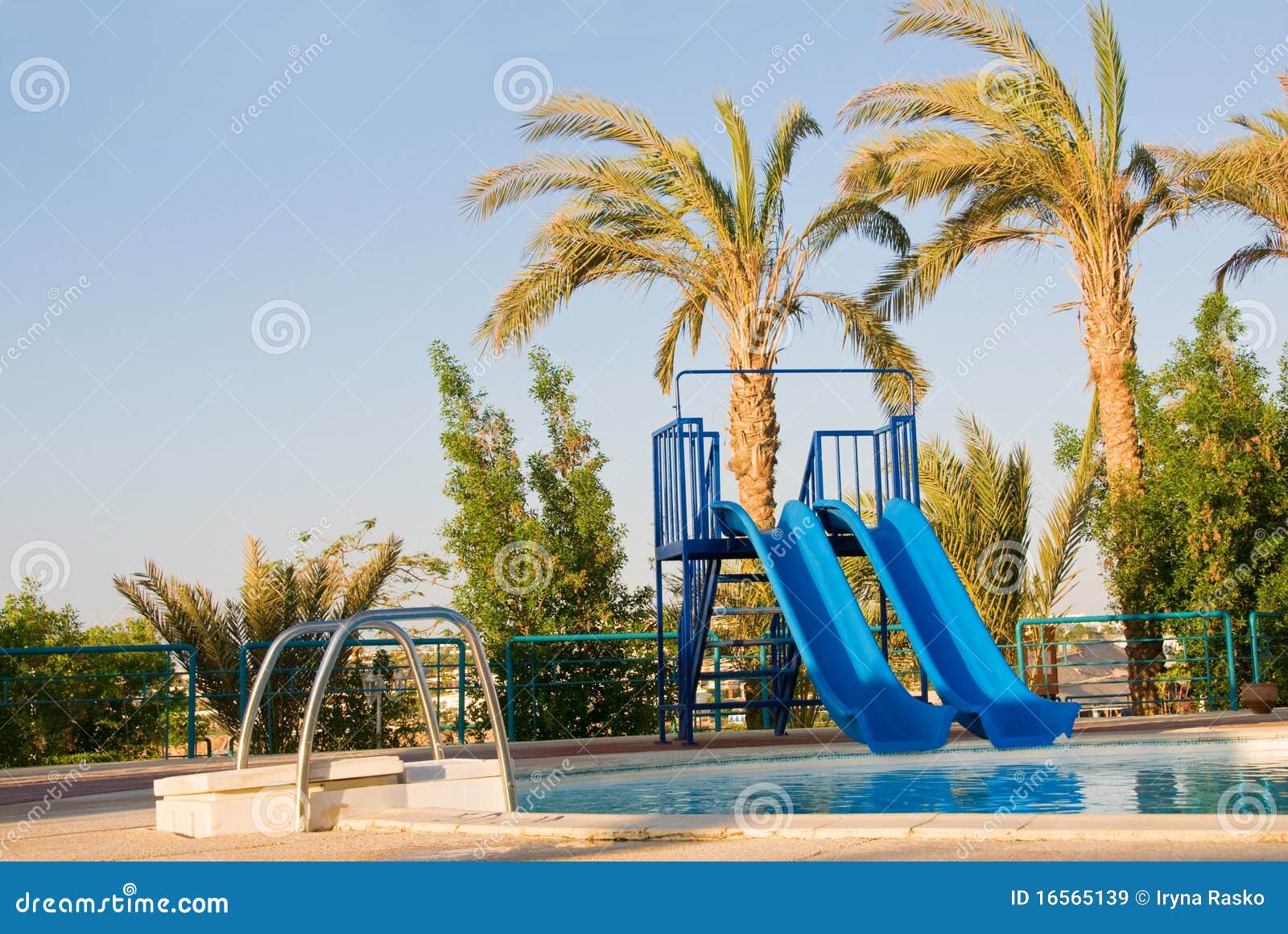 Playground with pool stock image. Image of childhood - 16565139