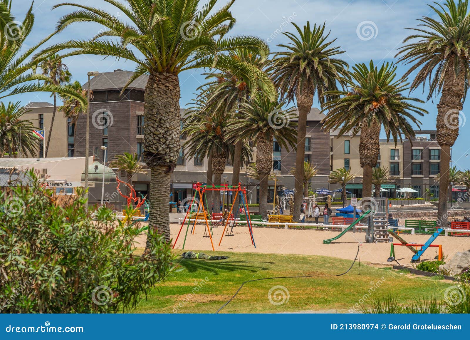 Playground at the Promenade in Swakopmund. Namibia, Panorama Editorial ...