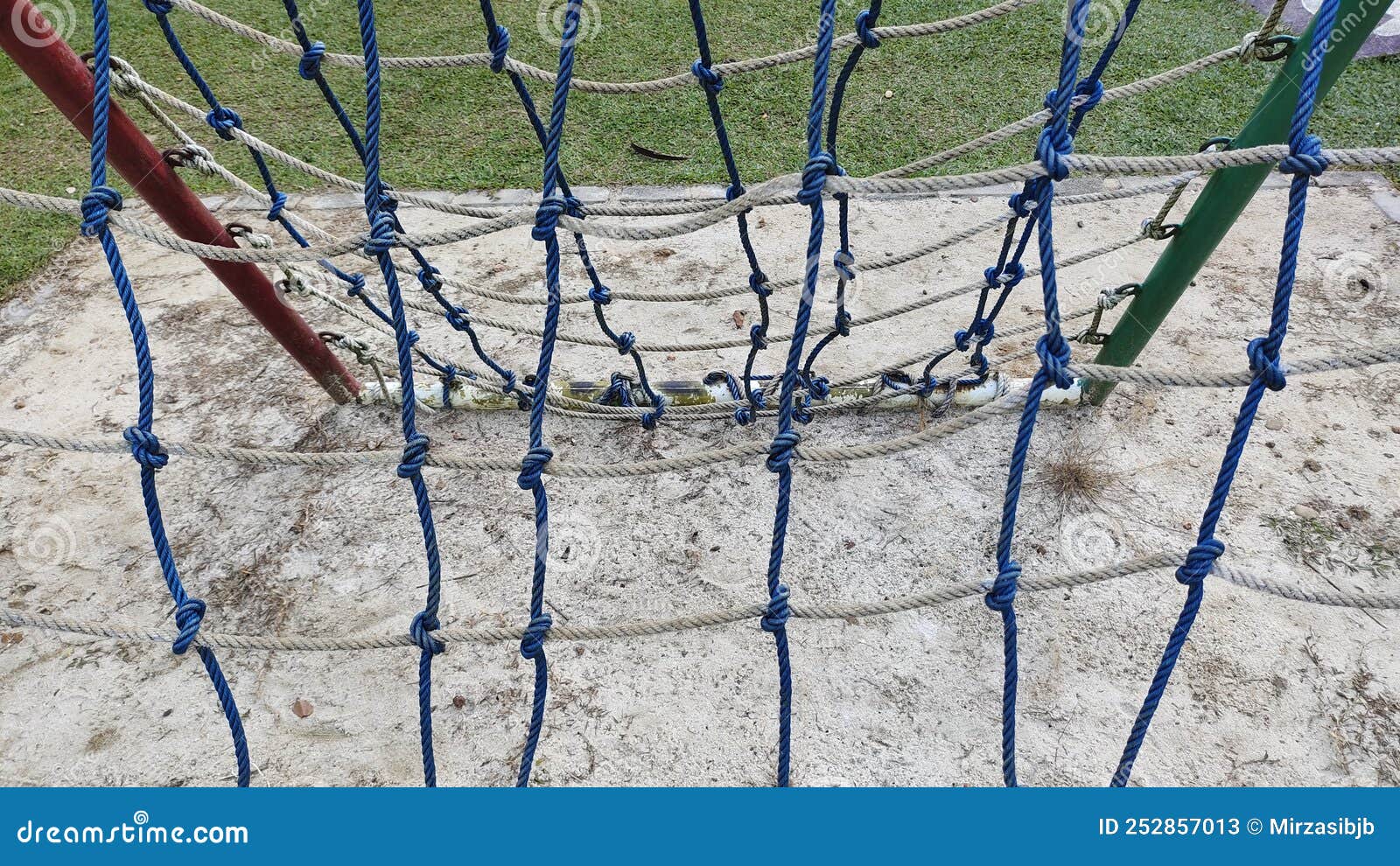 Playground Rope Net on the Sand Stock Image - Image of friendship ...