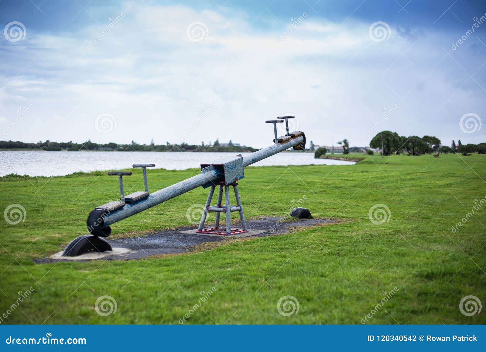 Playground Seesaw stock photo. Image of swing, leisure - 120340542