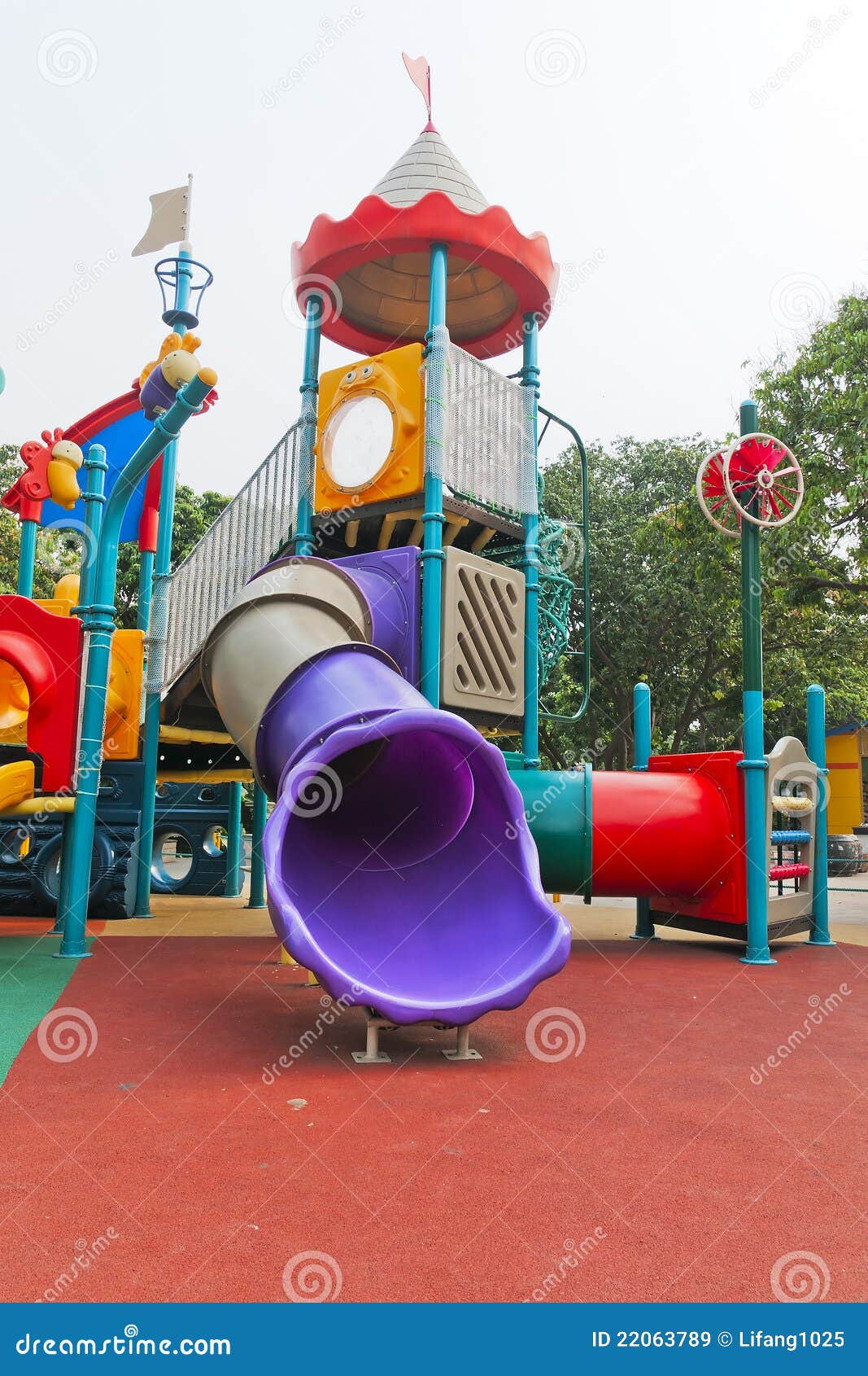 Playground--slide stock image. Image of fall, colourful - 22063789