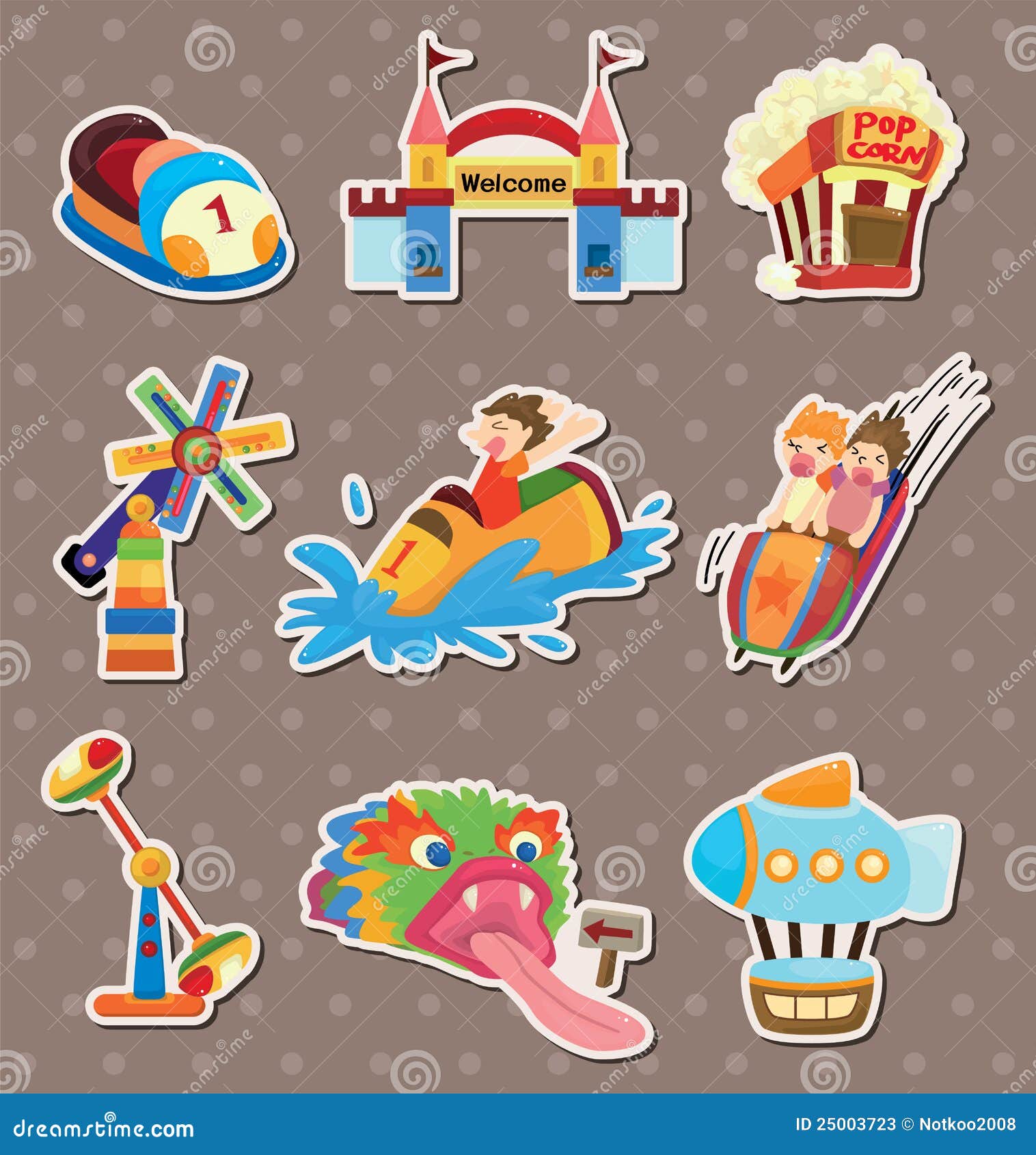 Playground stickers stock vector. Illustration of bumper - 25003723