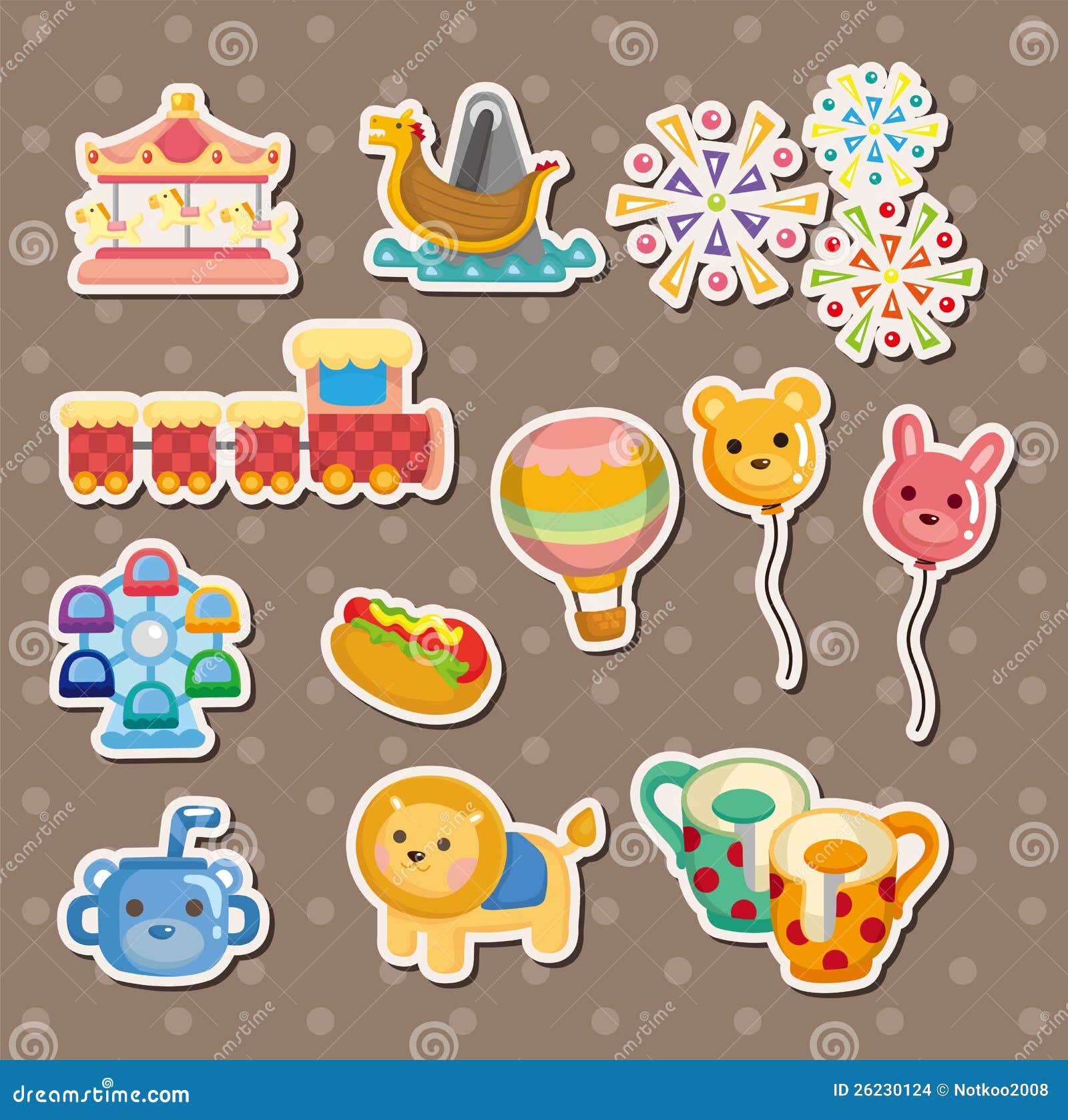 Playground stickers stock vector. Illustration of collection - 26230124