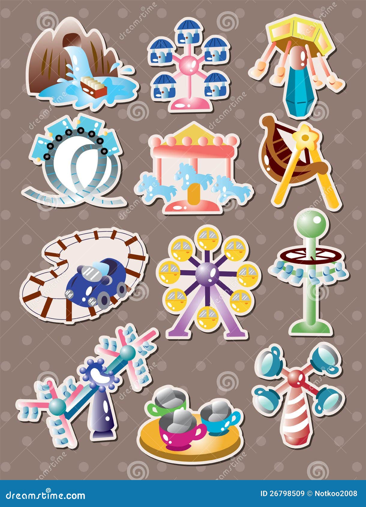 Playground stickers stock vector. Illustration of circus - 26798509