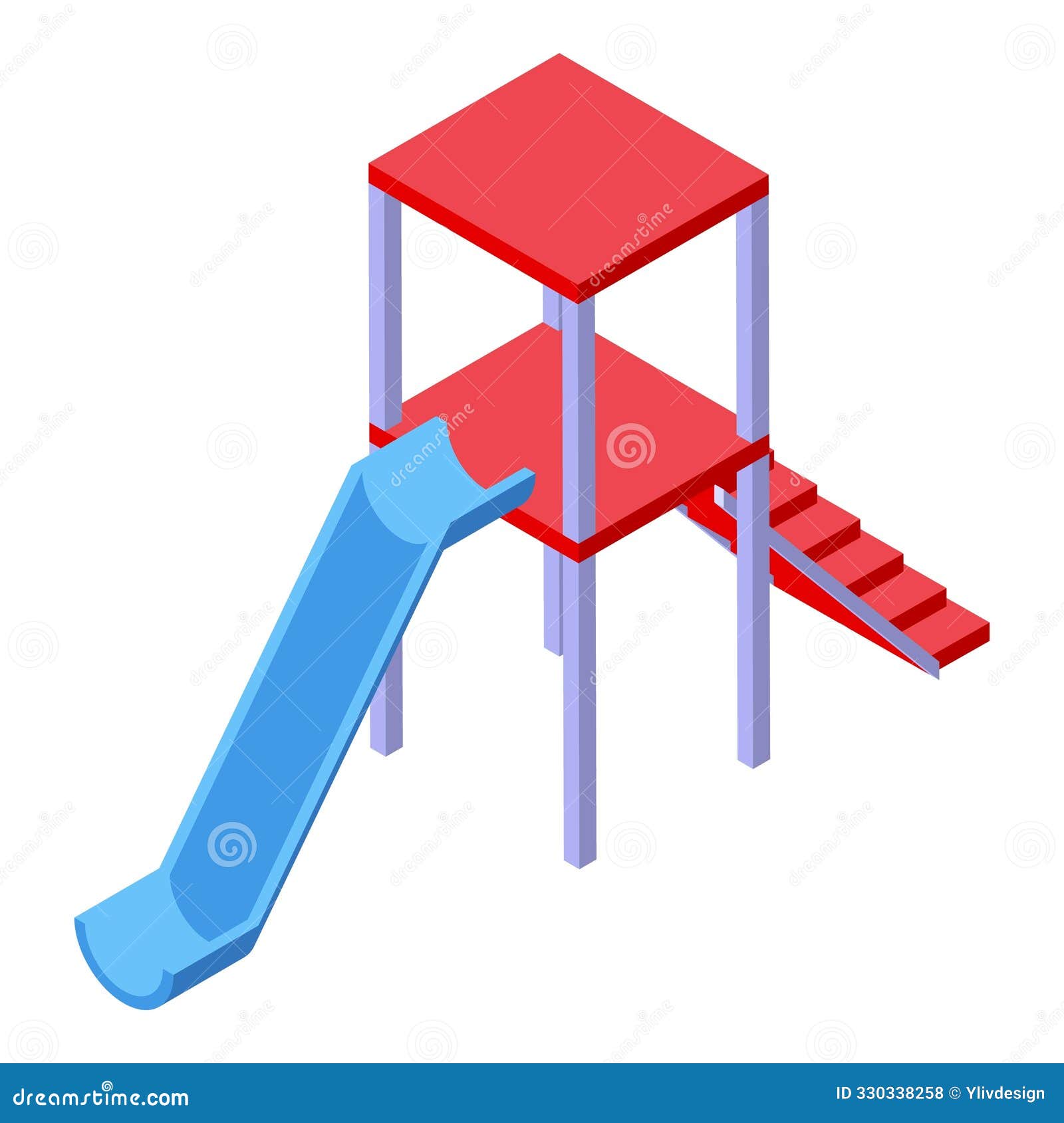 Playground Structure with Slide Offering Fun Times for Children Stock ...