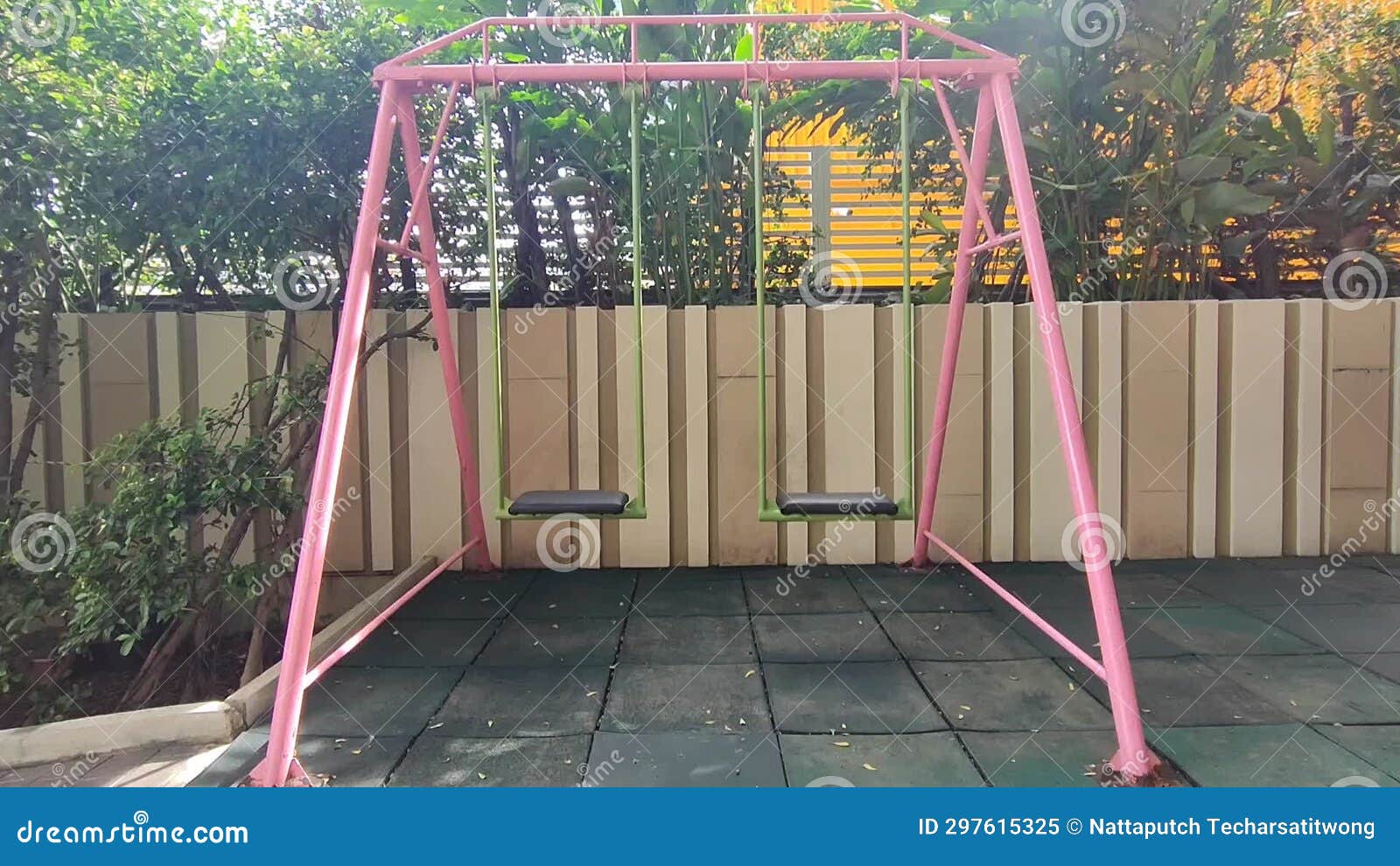 Empty Children S Swing and Round Mesh in the Park Stock Video - Video of nature, child: 297615325