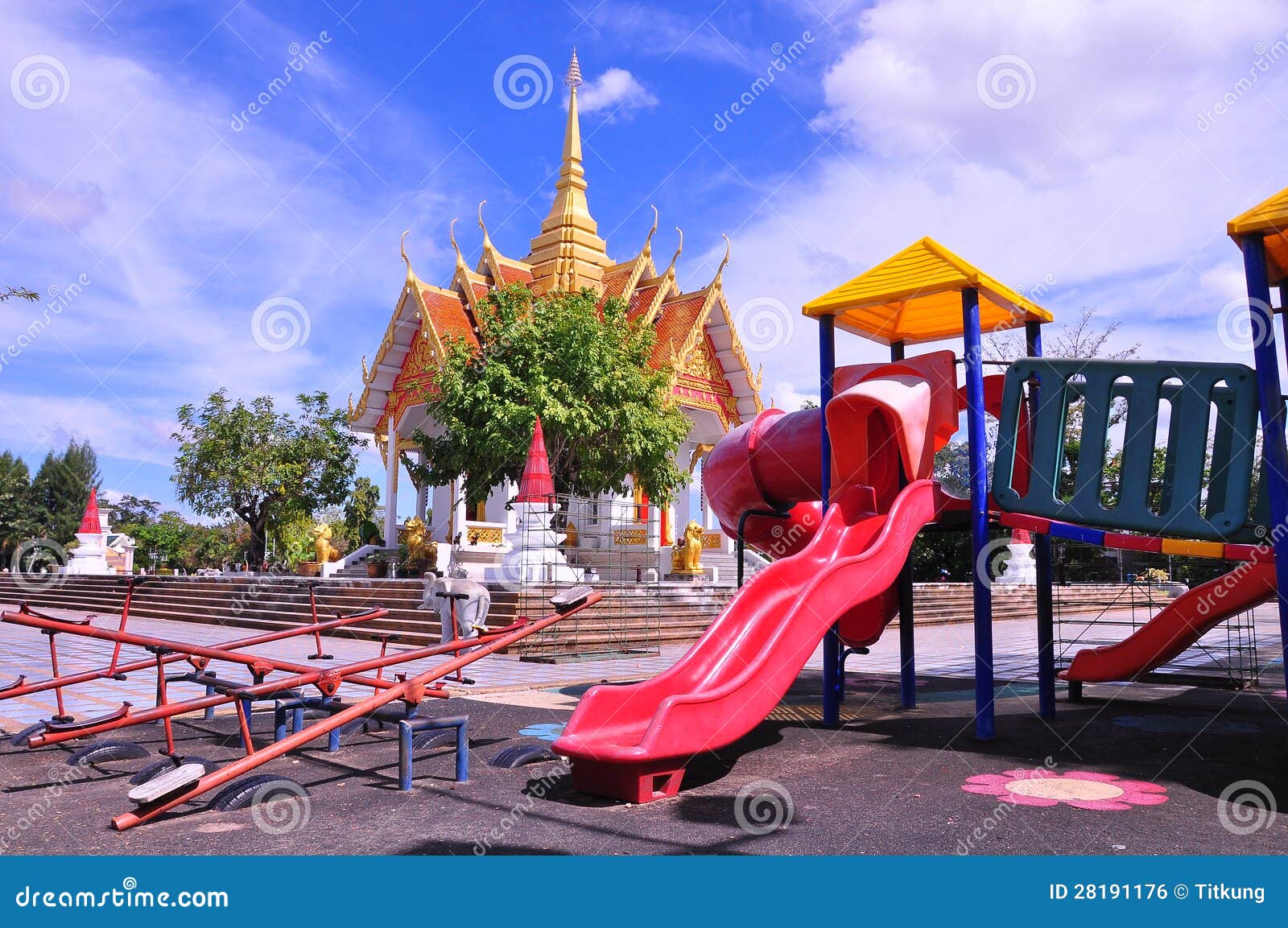 PLAYGROUND,THAILAND stock photo. Image of temple, views - 28191176