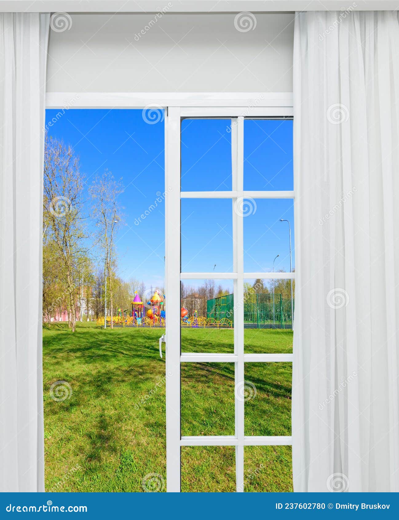 Playground View Out the Window Stock Photo - Image of nature, climb ...