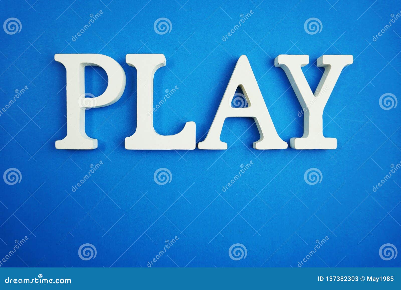 Playground Word Alphabet Letters on Blue Background Stock Illustration ...