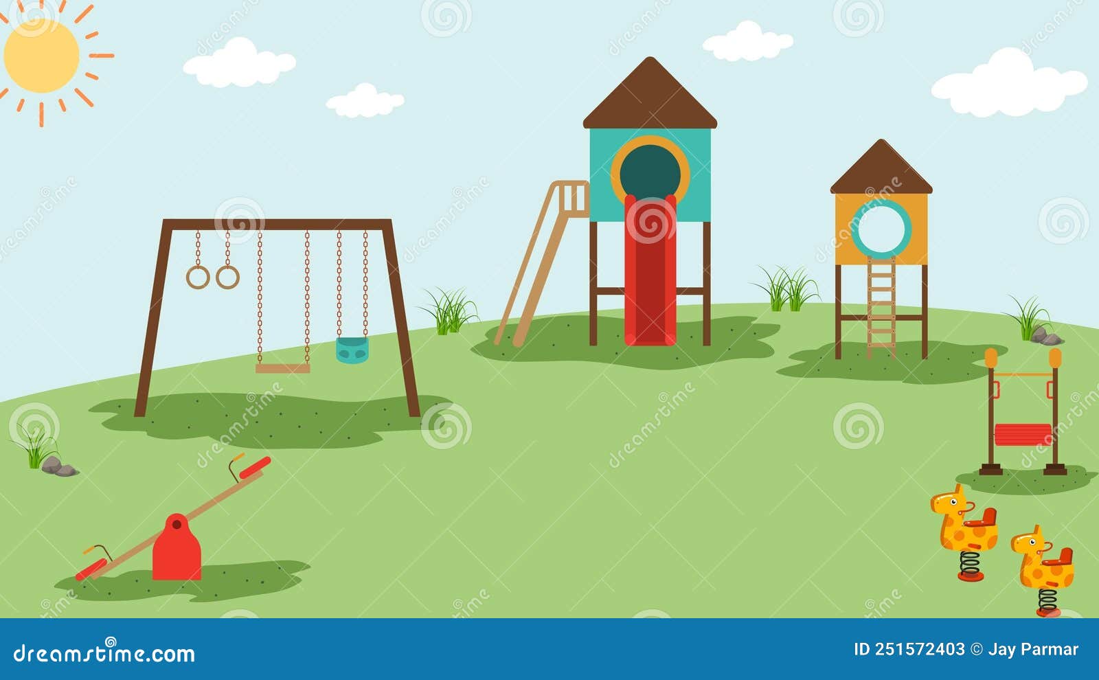Playground Zoom Background stock illustration. Illustration of ...