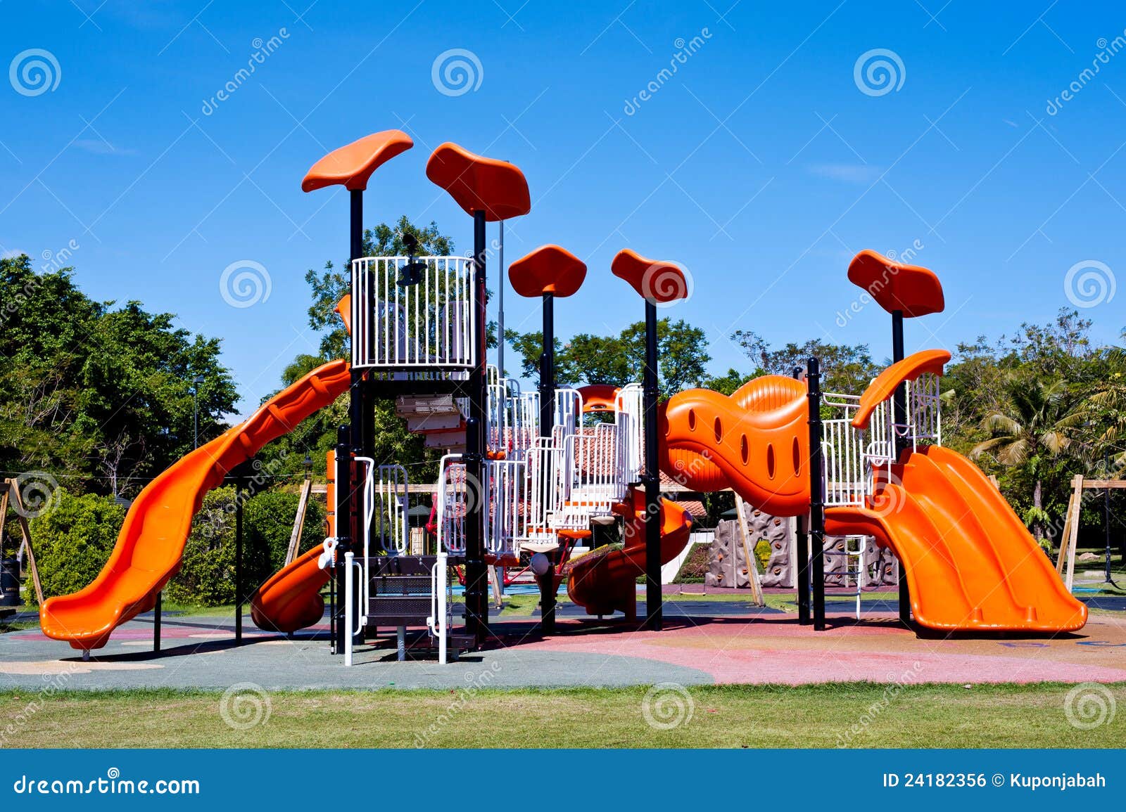 Playgrounds stock photo. Image of grass, construction - 24182356