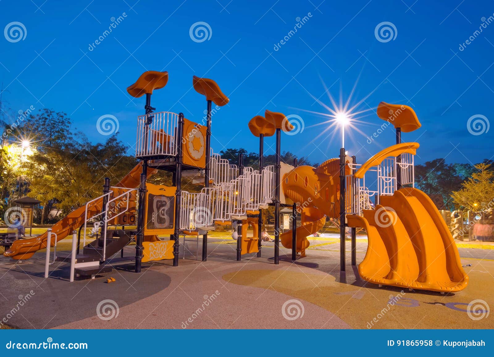 Playgrounds in garden editorial stock photo. Image of childhood - 91865958