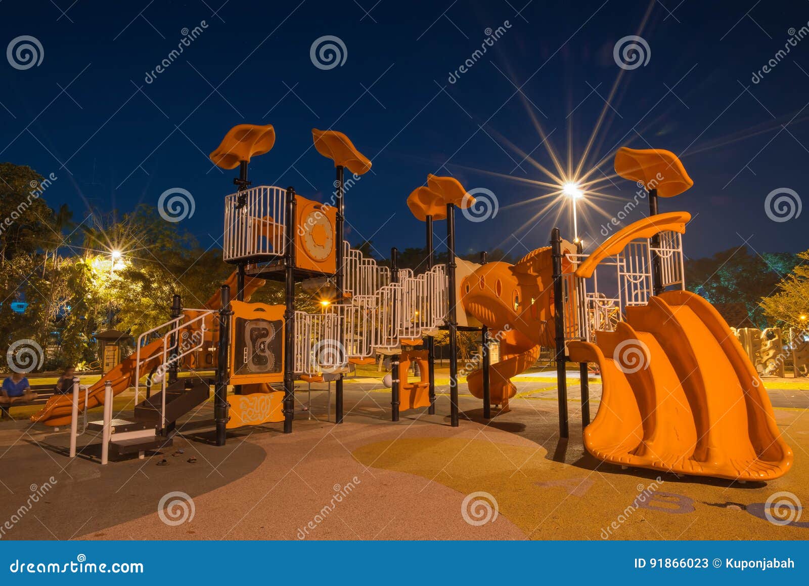 Playgrounds in garden stock image. Image of outside, outdoor - 91866023
