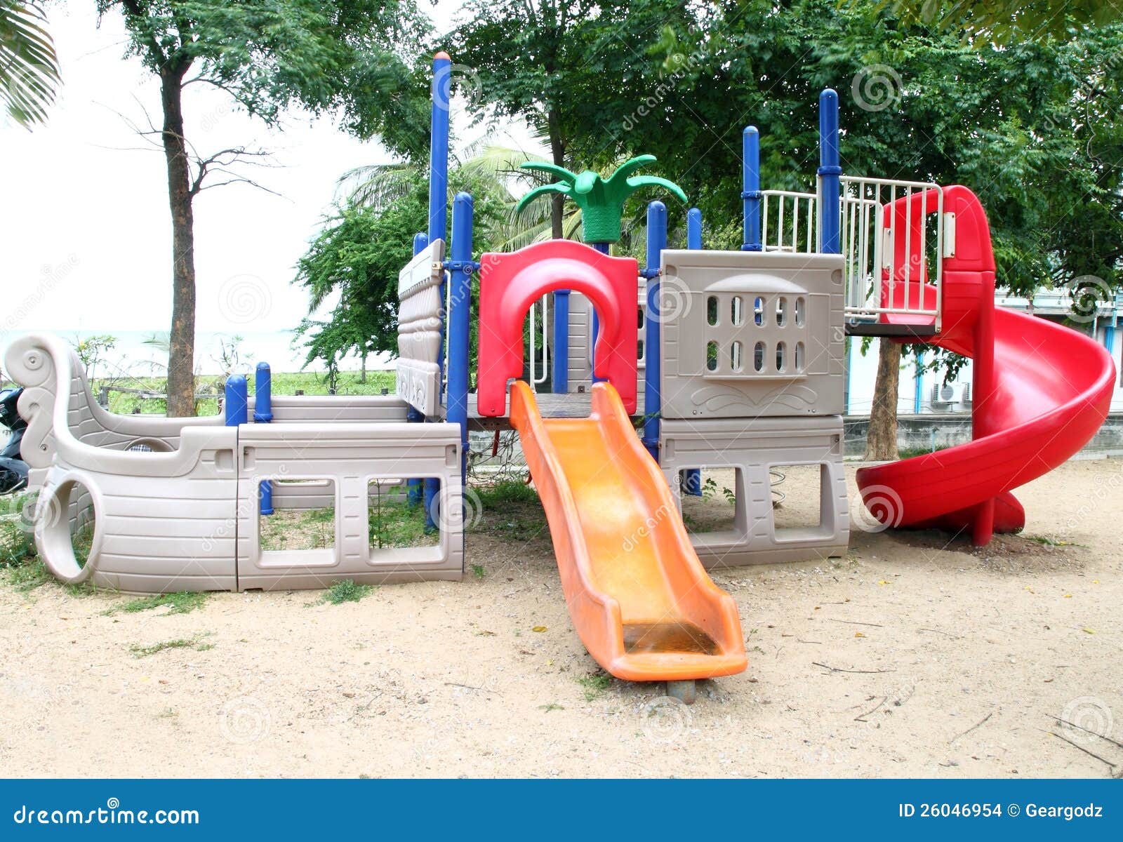 Playgrounds in park stock photo. Image of playground - 26046954