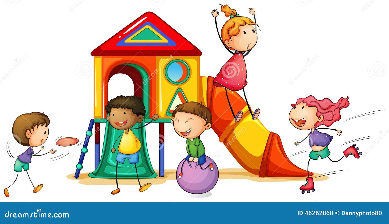 Playhouse stock vector. Illustration of boys, playground - 46262868