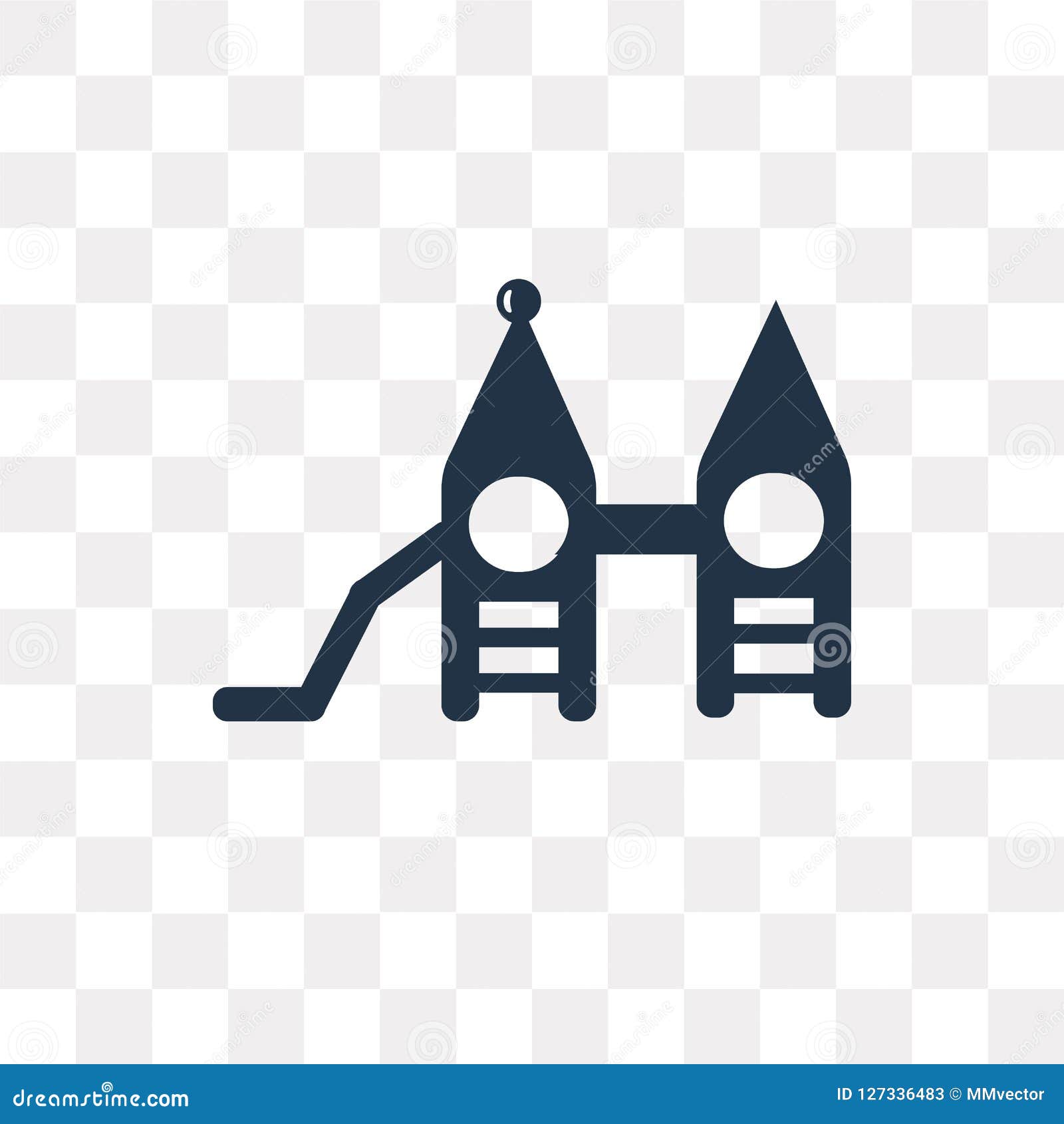 Playhouse Vector Icon Isolated On Transparent Background, Linear ...