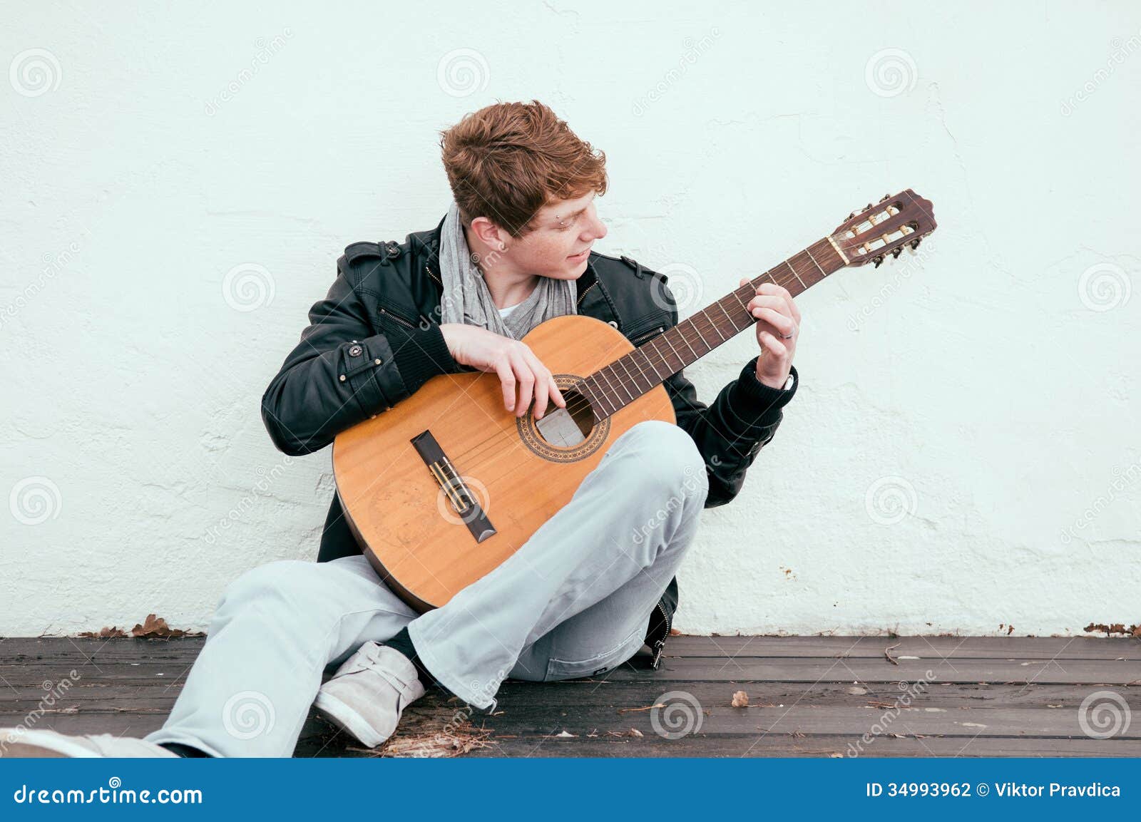 Playing acoustic guitar stock photo. Image of artist - 34993962