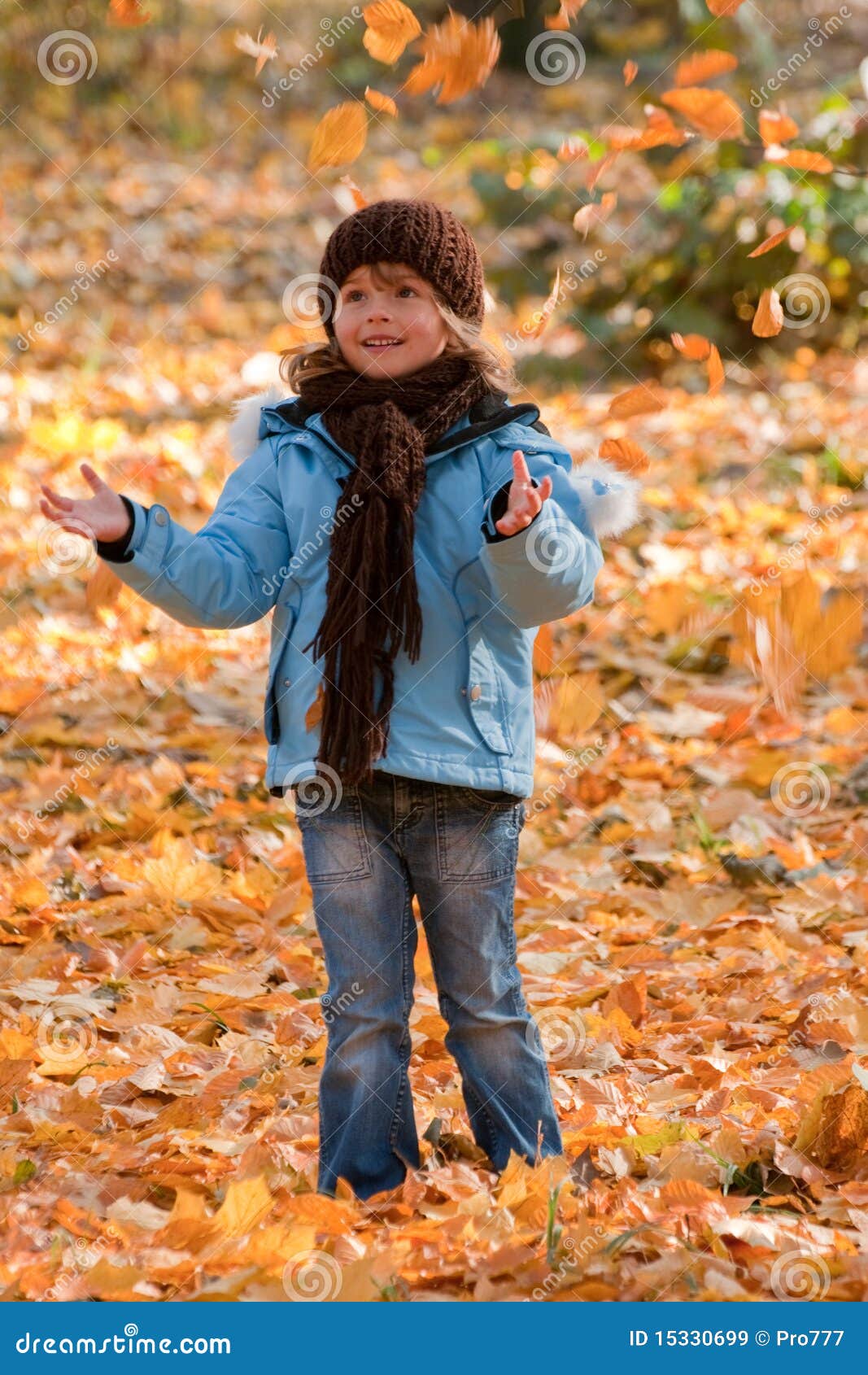 Playing in autumn park stock image. Image of friendly - 15330699