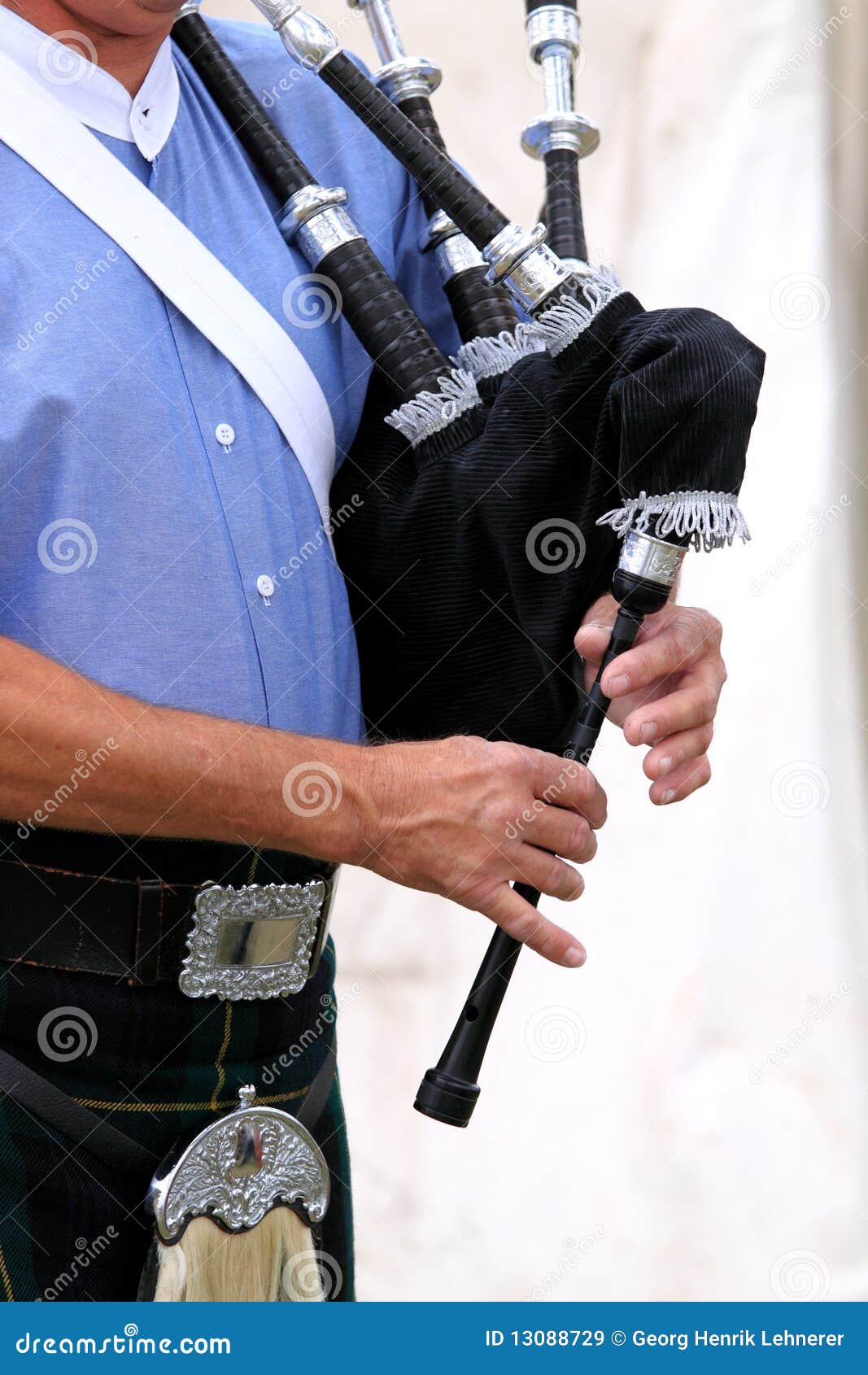 Playing bagpipe stock image. Image of hand, bagpipe, musical - 13088729