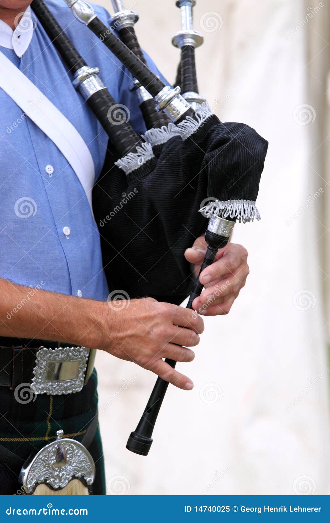Playing bagpipe stock image. Image of musician, musical - 14740025