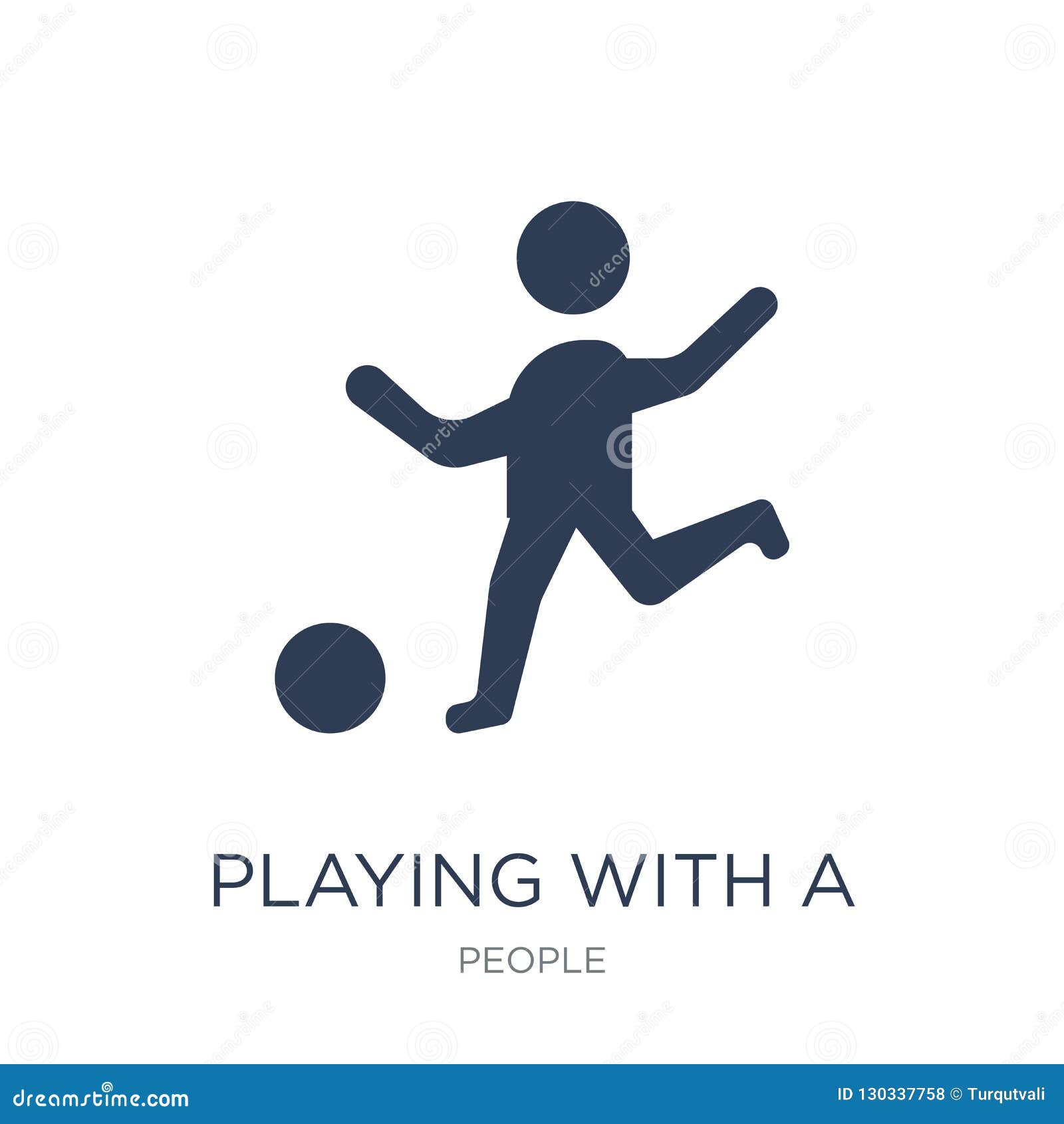 Playing with a Ball Icon. Trendy Flat Vector Playing with a Ball Stock ...