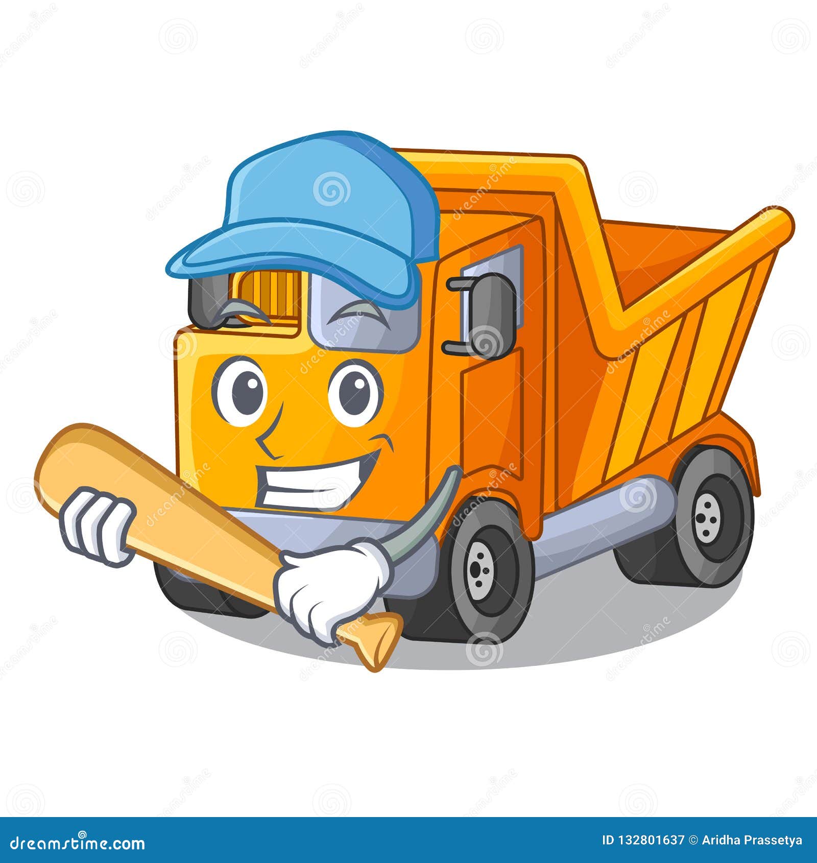 Playing Baseball Cartoon Truck on the Table Learn Stock Vector ...