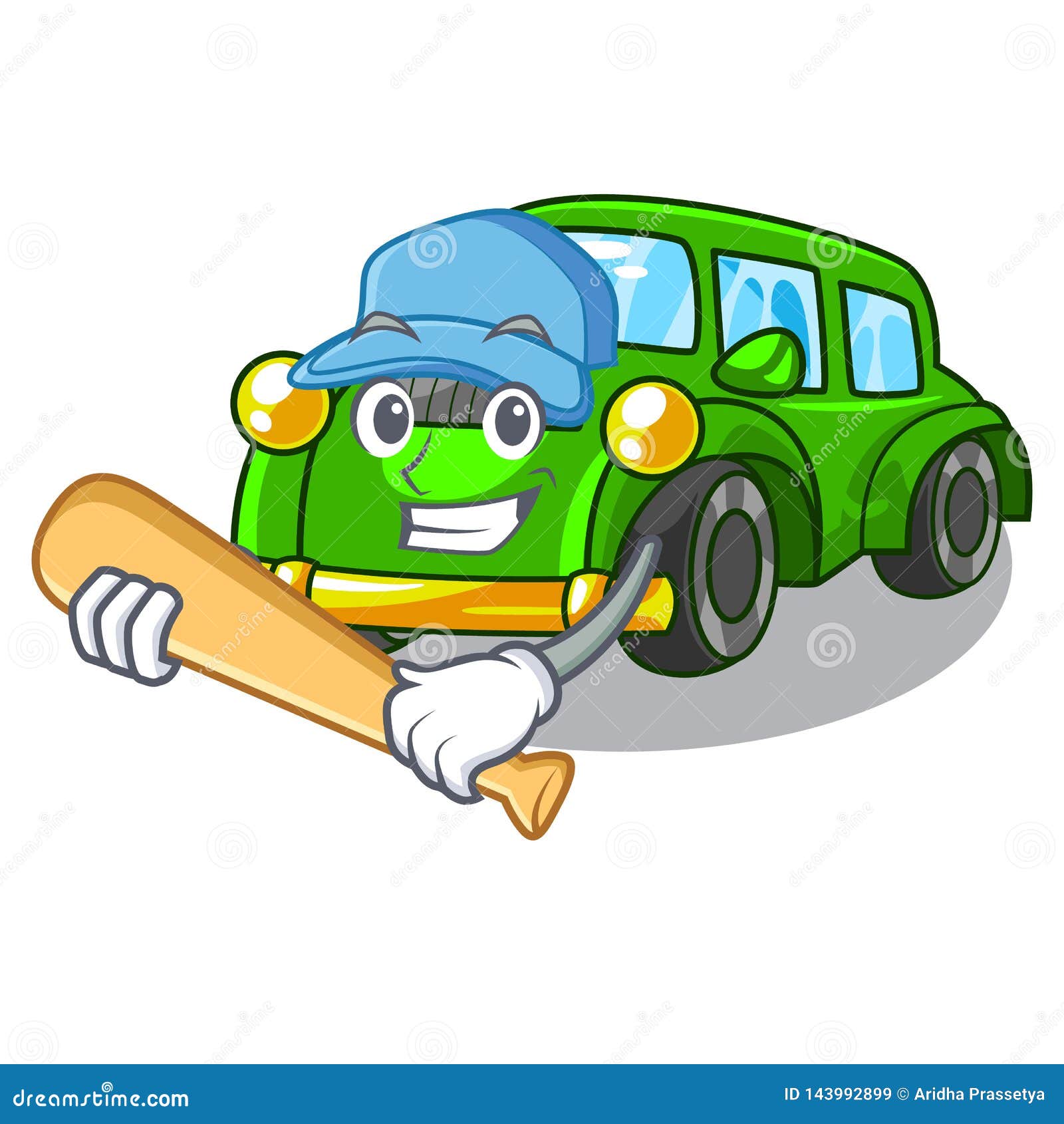 Playing Baseball Classic Car Isolated in the Cartoon Stock Vector ...
