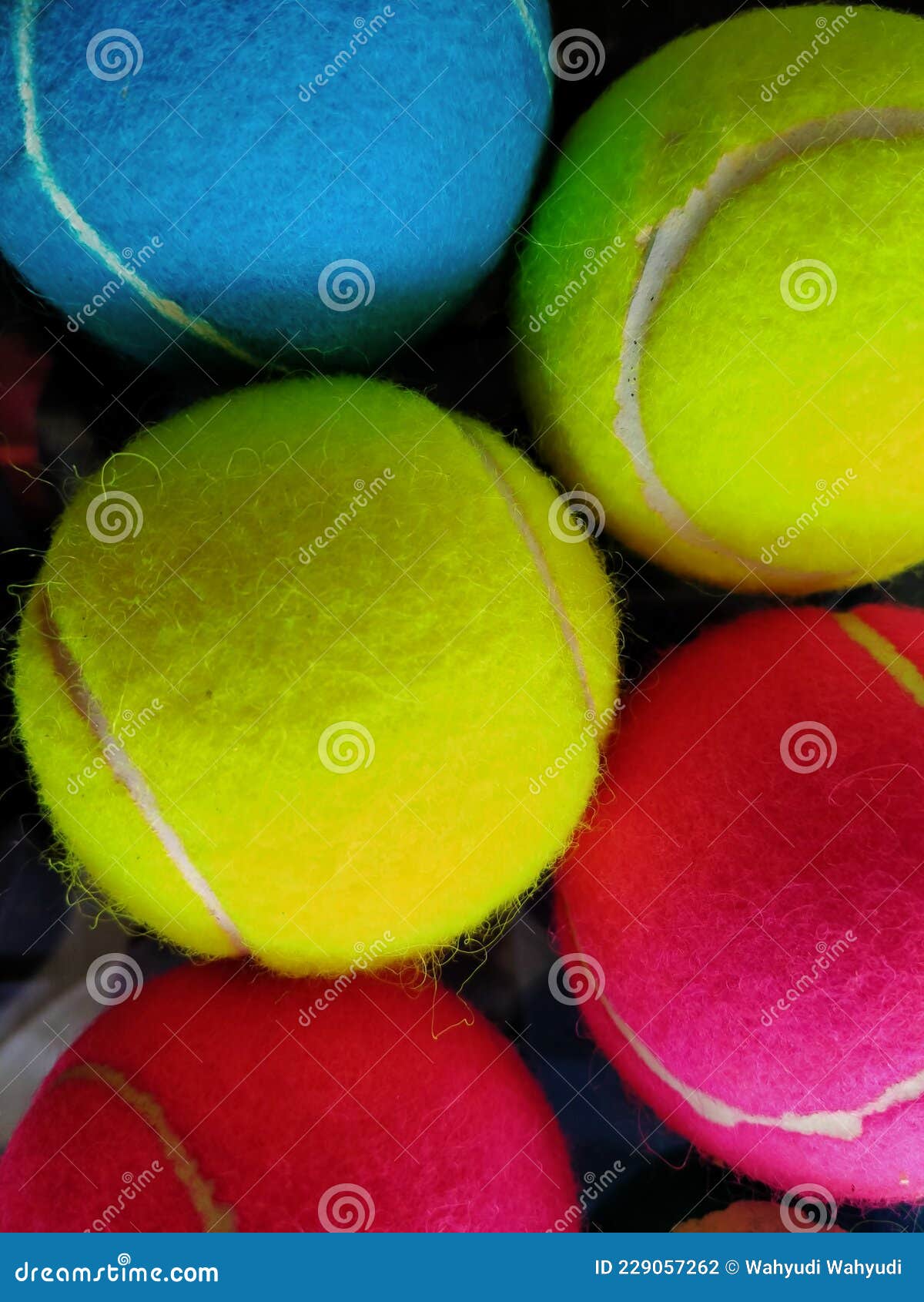 Playing Baseball with Red Blue Yellow Ball Stock Photo - Image of ...