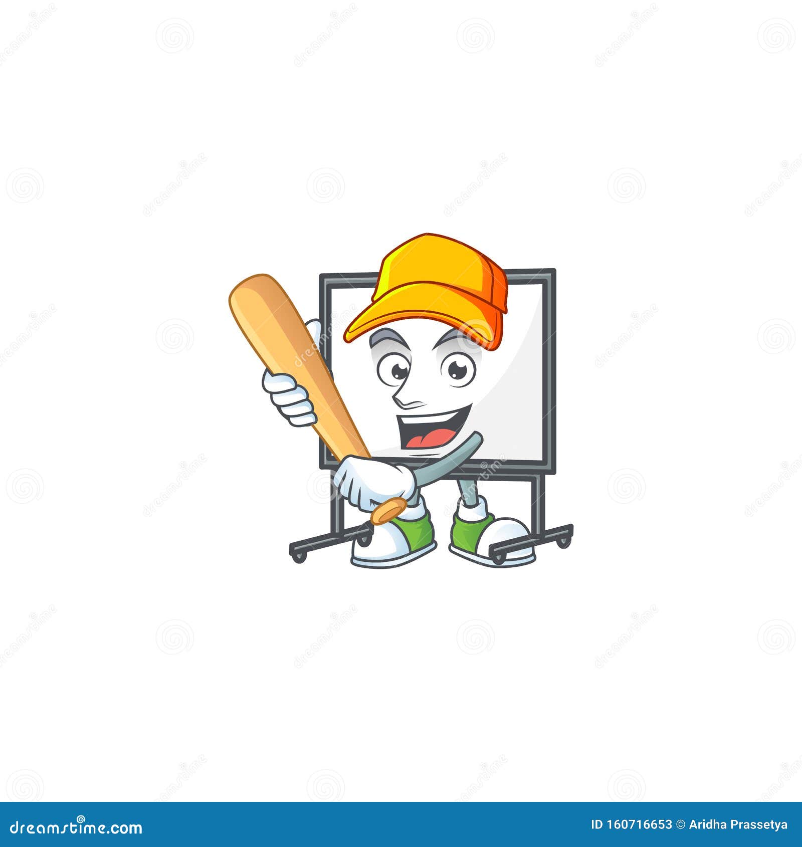Playing Baseball White Board for a Teaching Equipment Stock Vector ...