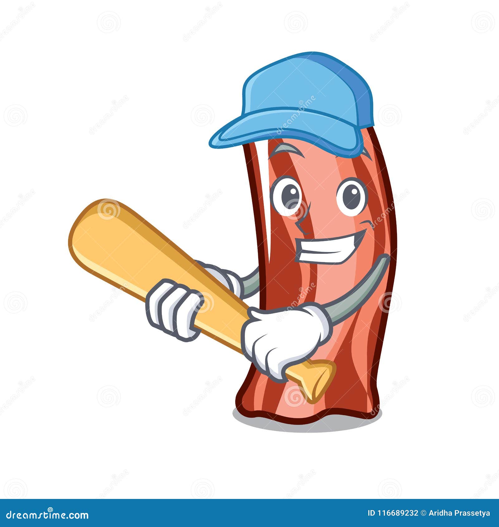 Playing BaseballPlaying Baseball Ribs Character Cartoon Style Stock ...