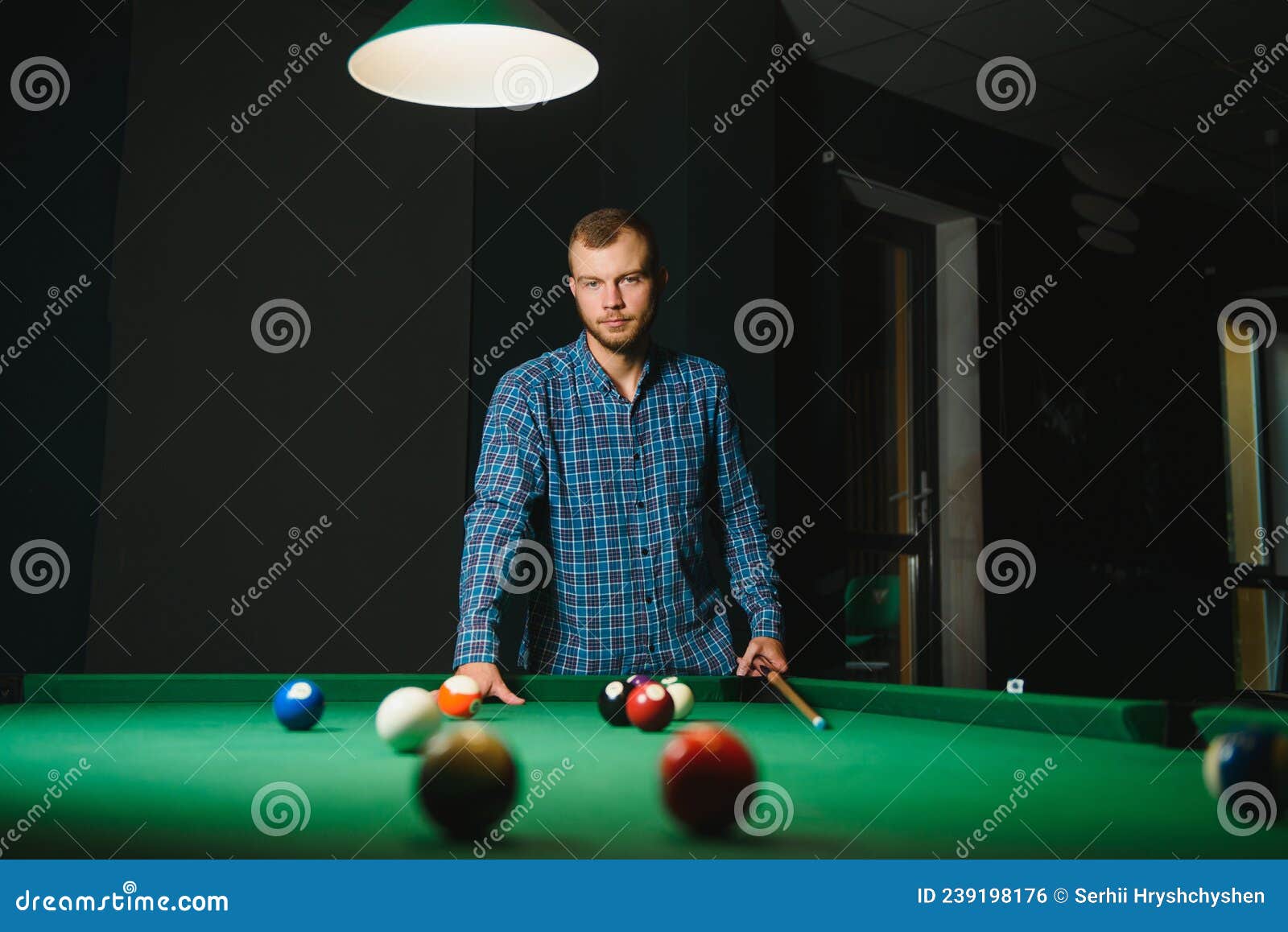 Playing Billiard - Close-up Shot of a Man Playing Billiard Stock Photo ...