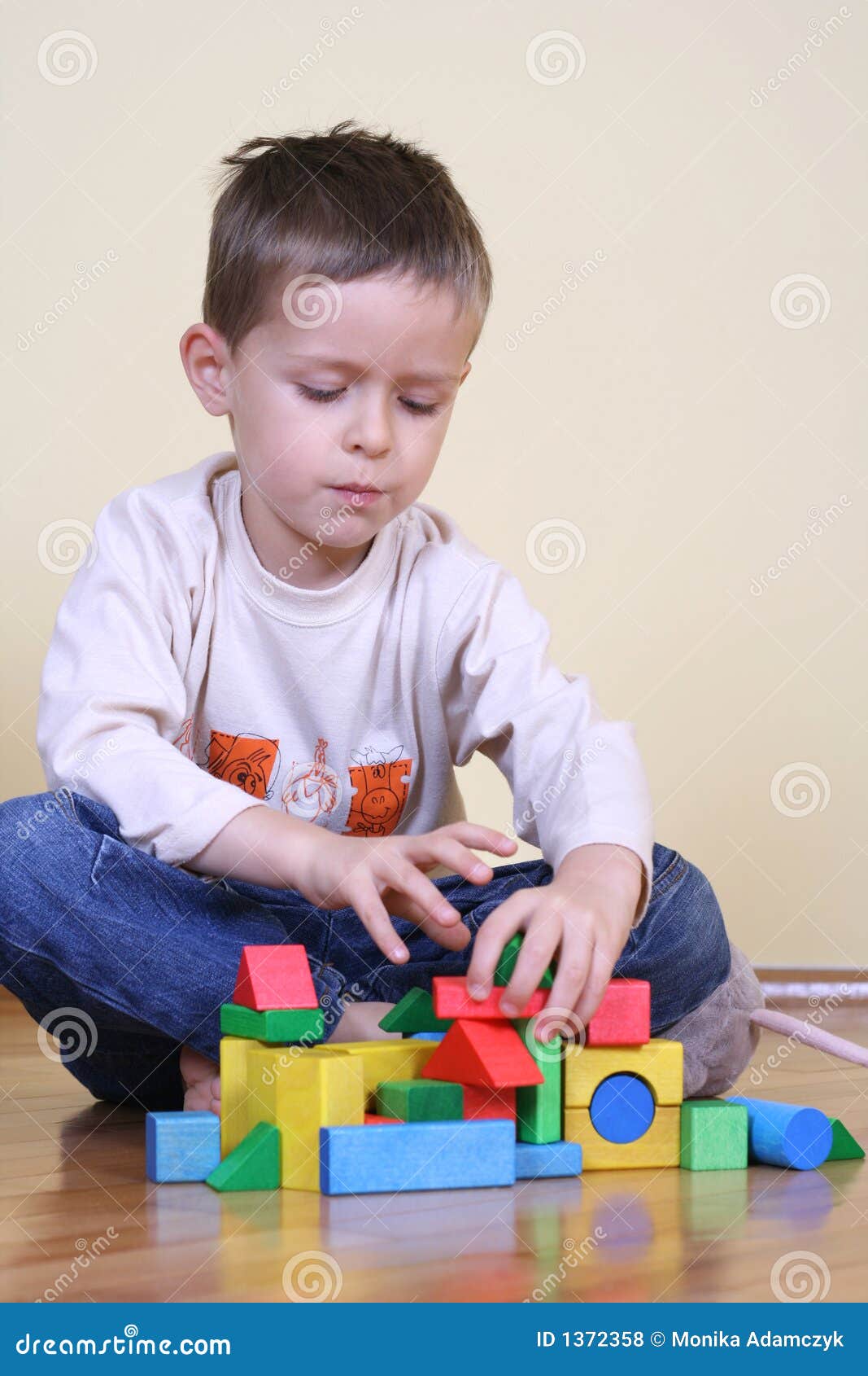 Playing with blocks stock photo. Image of block, building - 1372358