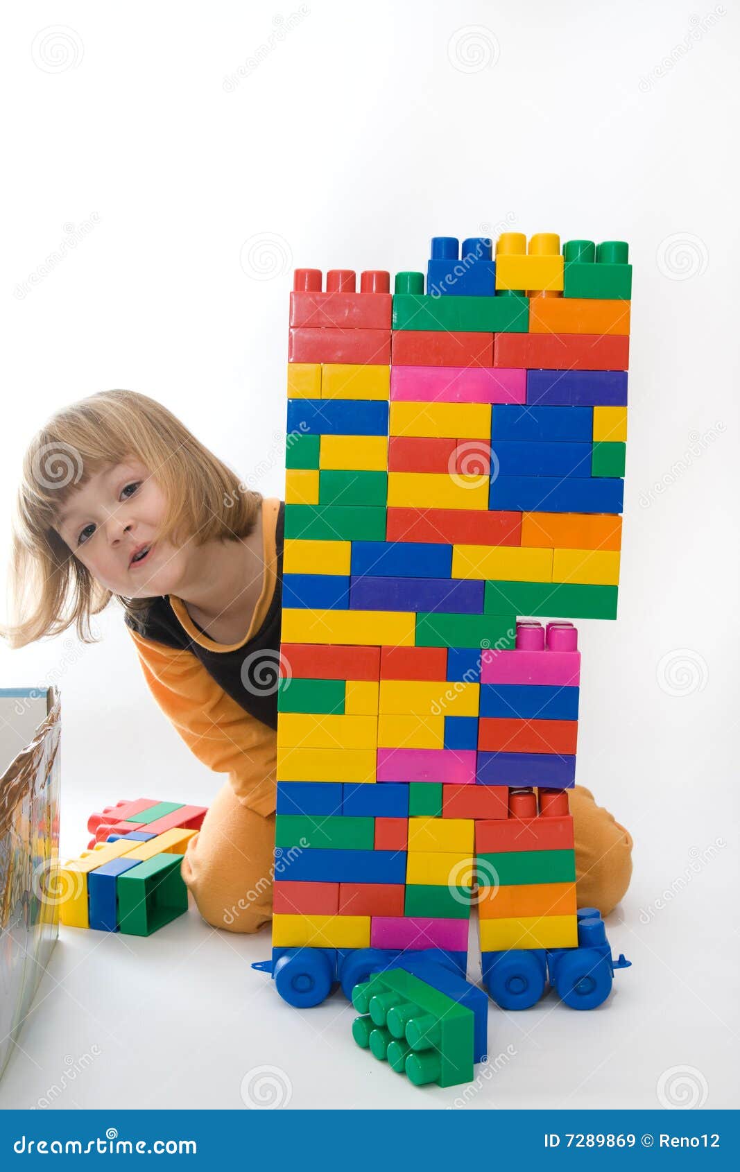 Playing with blocks stock image. Image of colorful, imagination - 7289869