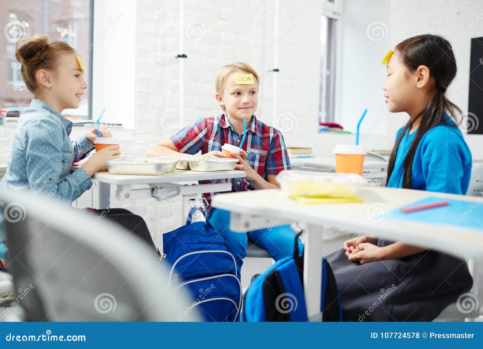 Playing at break stock photo. Image of leisure, intercultural - 107724578