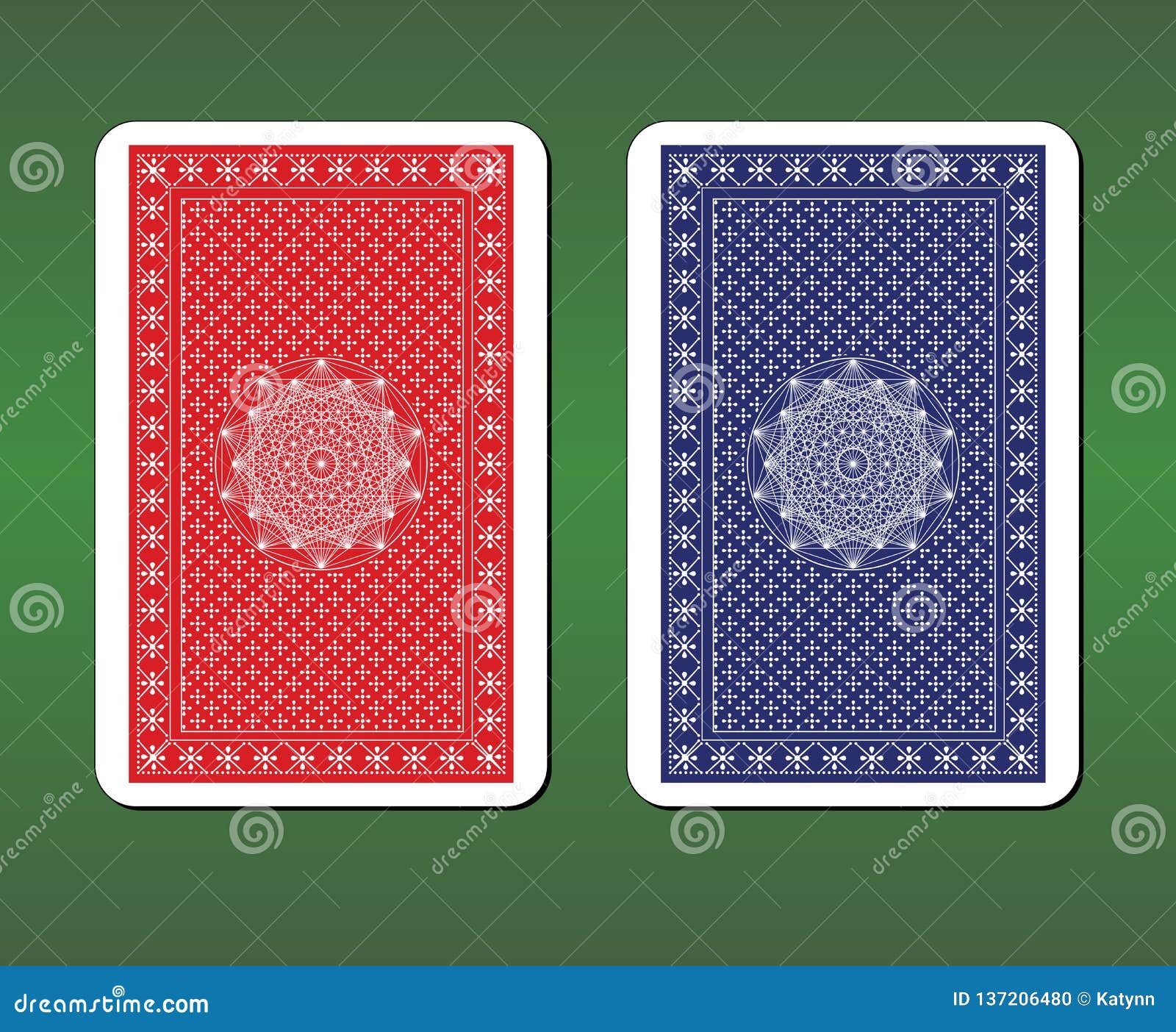 Playing Card Back Designs stock vector. Illustration of playing - 137206480