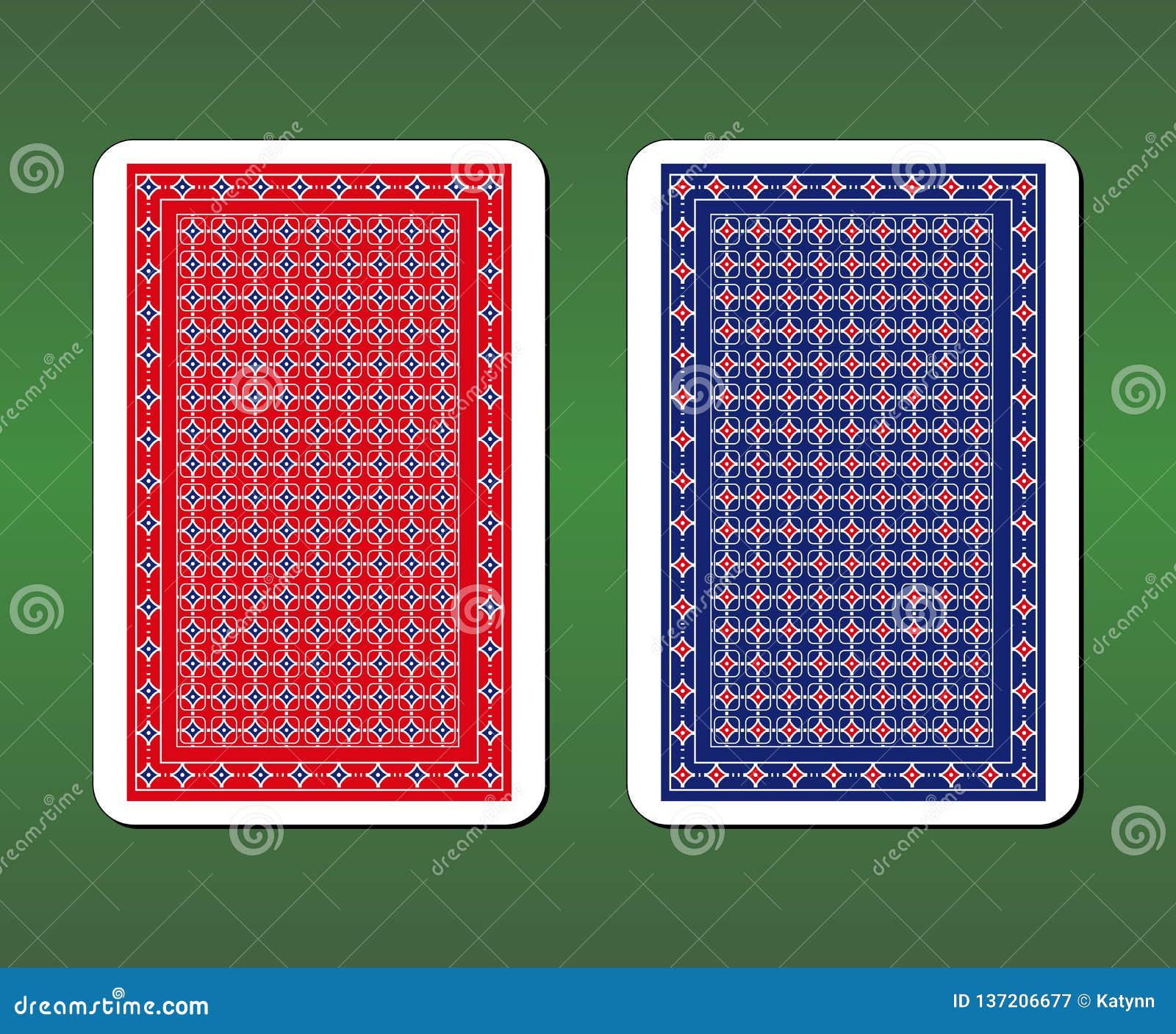 Playing Card Back Designs stock vector. Illustration of border - 137206677