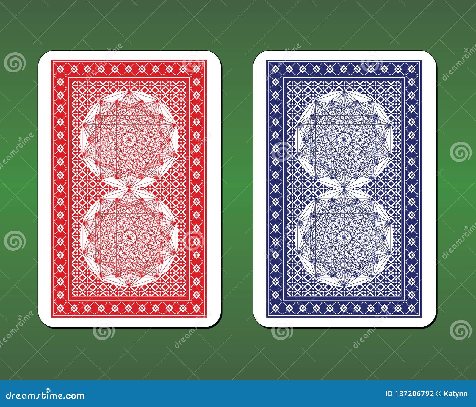 Playing Card Back Designs stock vector. Illustration of border - 137206792