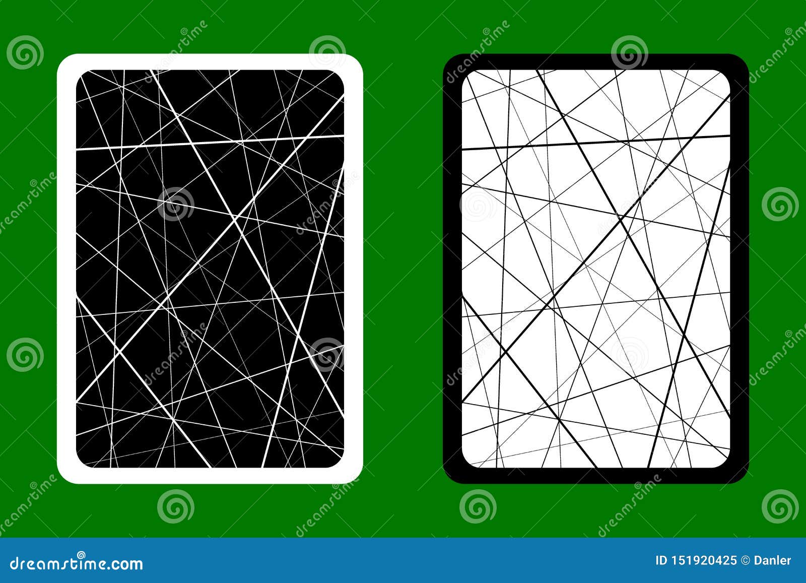 Playing Card Back Designs - Random Chaotic Lines Abstract Geometric ...