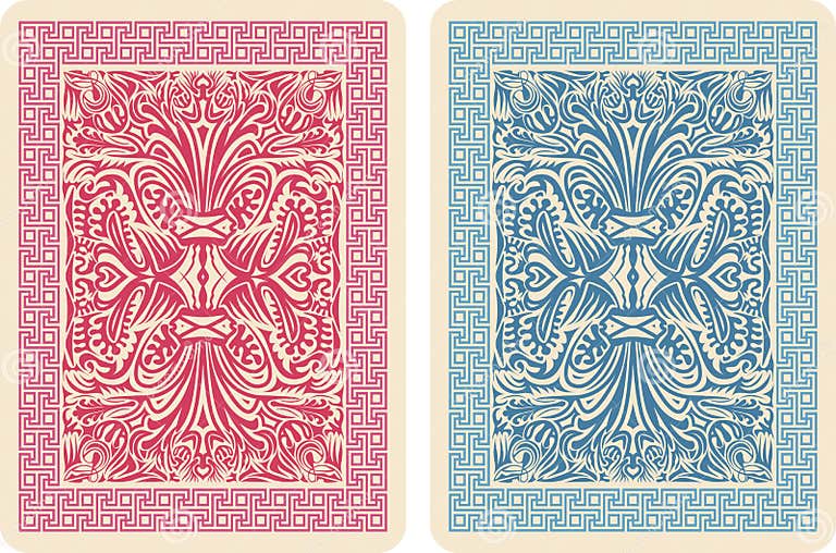 Playing Card Back Designs. stock vector. Illustration of graphic - 47836352