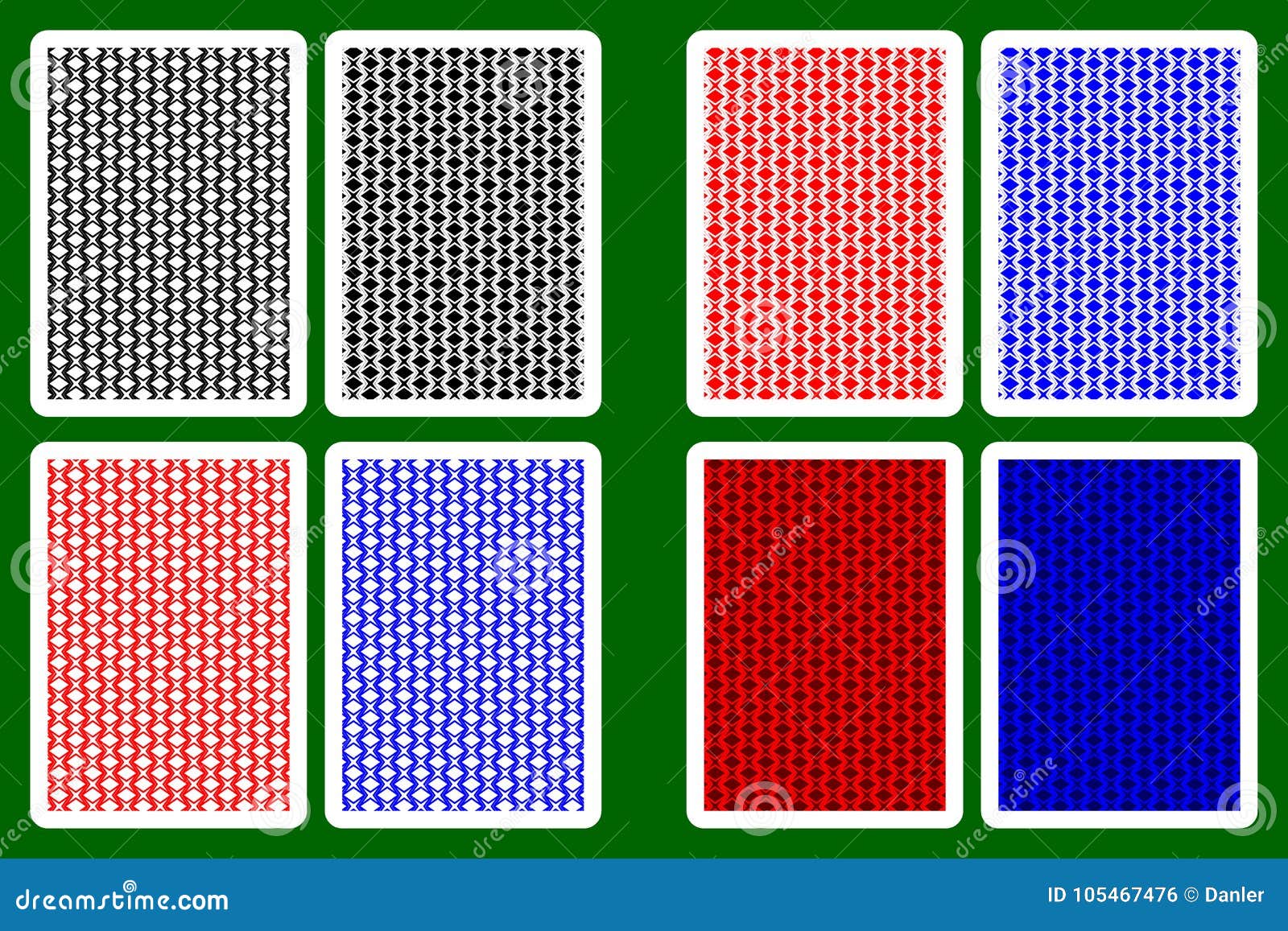 Playing Card Back stock vector. Illustration of game - 105467476