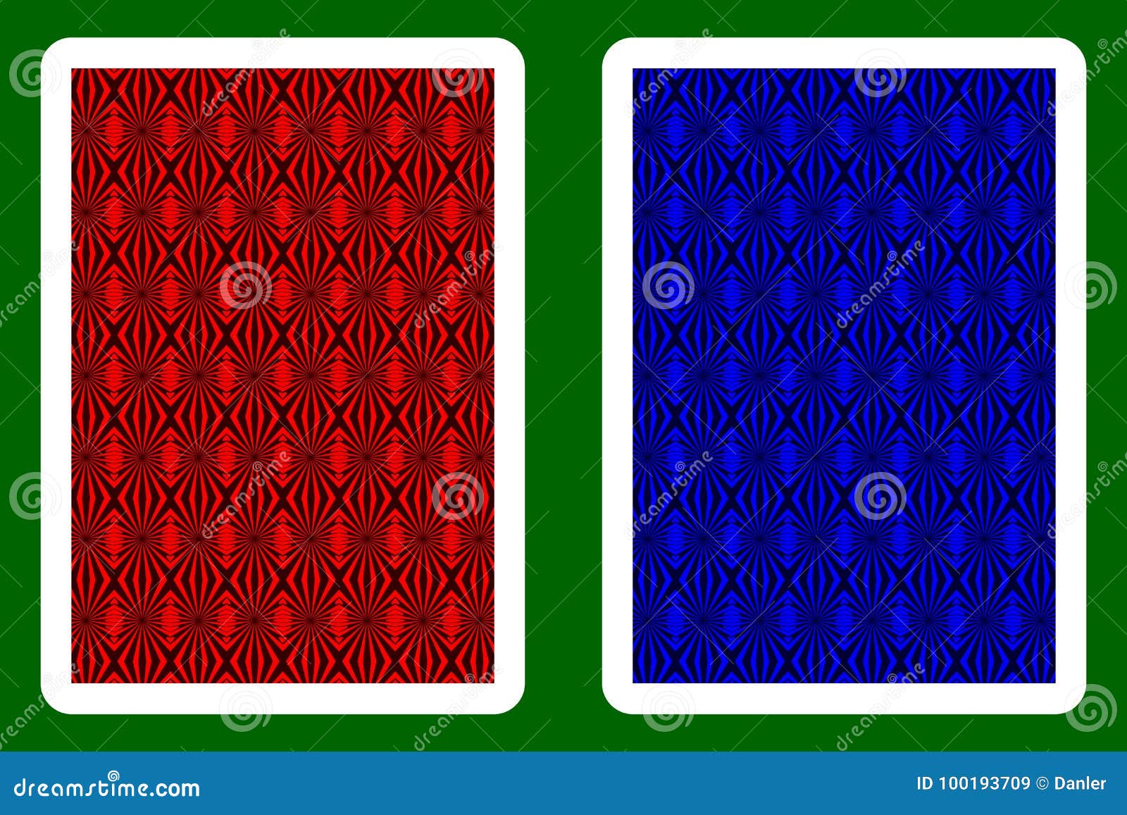 Playing Card Back stock vector. Illustration of blue - 100193709