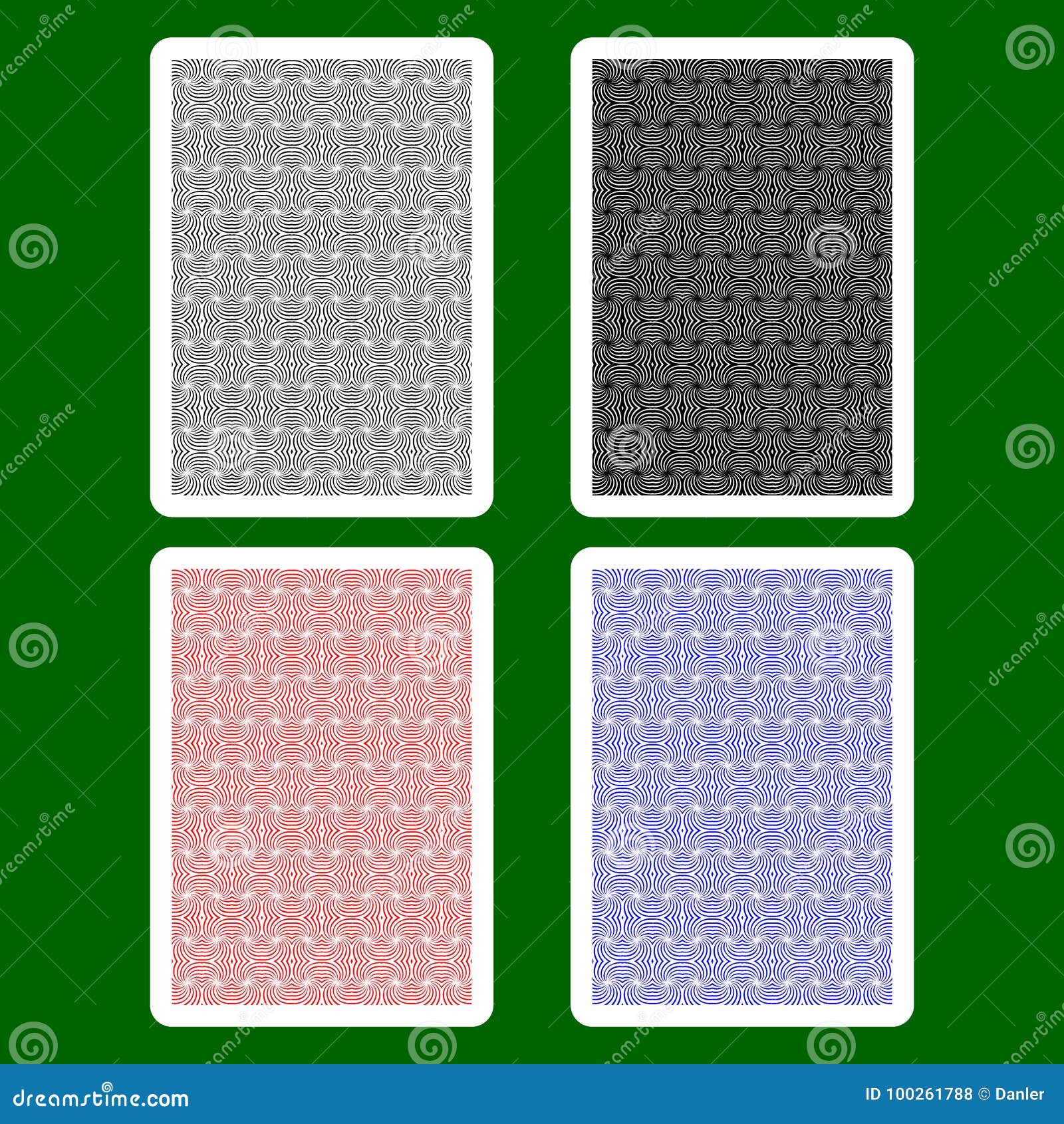 Playing Card Back stock vector. Illustration of decor - 100261788
