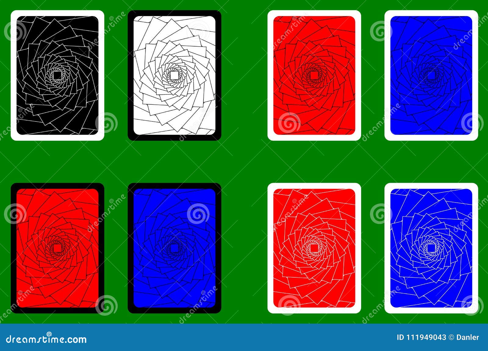 Playing Card Back stock vector. Illustration of paper - 111949043