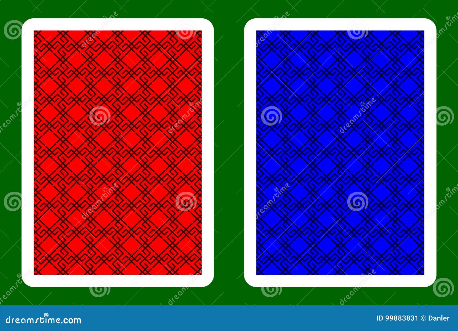 Playing Card Back stock vector. Illustration of blackjack - 99883831