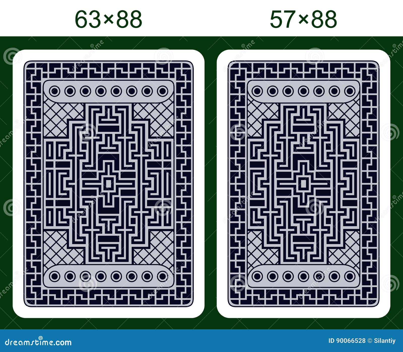 Playing Card Back Side Design Stock Vector - Illustration of gambling ...