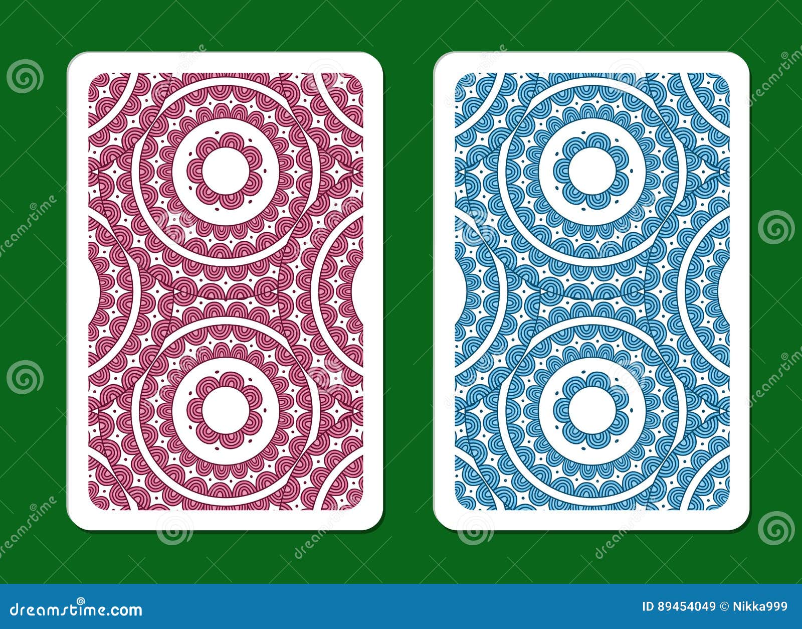 Playing Card Back Side Designs. Stock Vector - Illustration of leisure ...